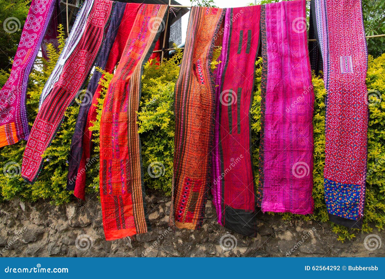 Woven Fabrics with Vibrant Colors. Stock Photo - Image of fashion ...
