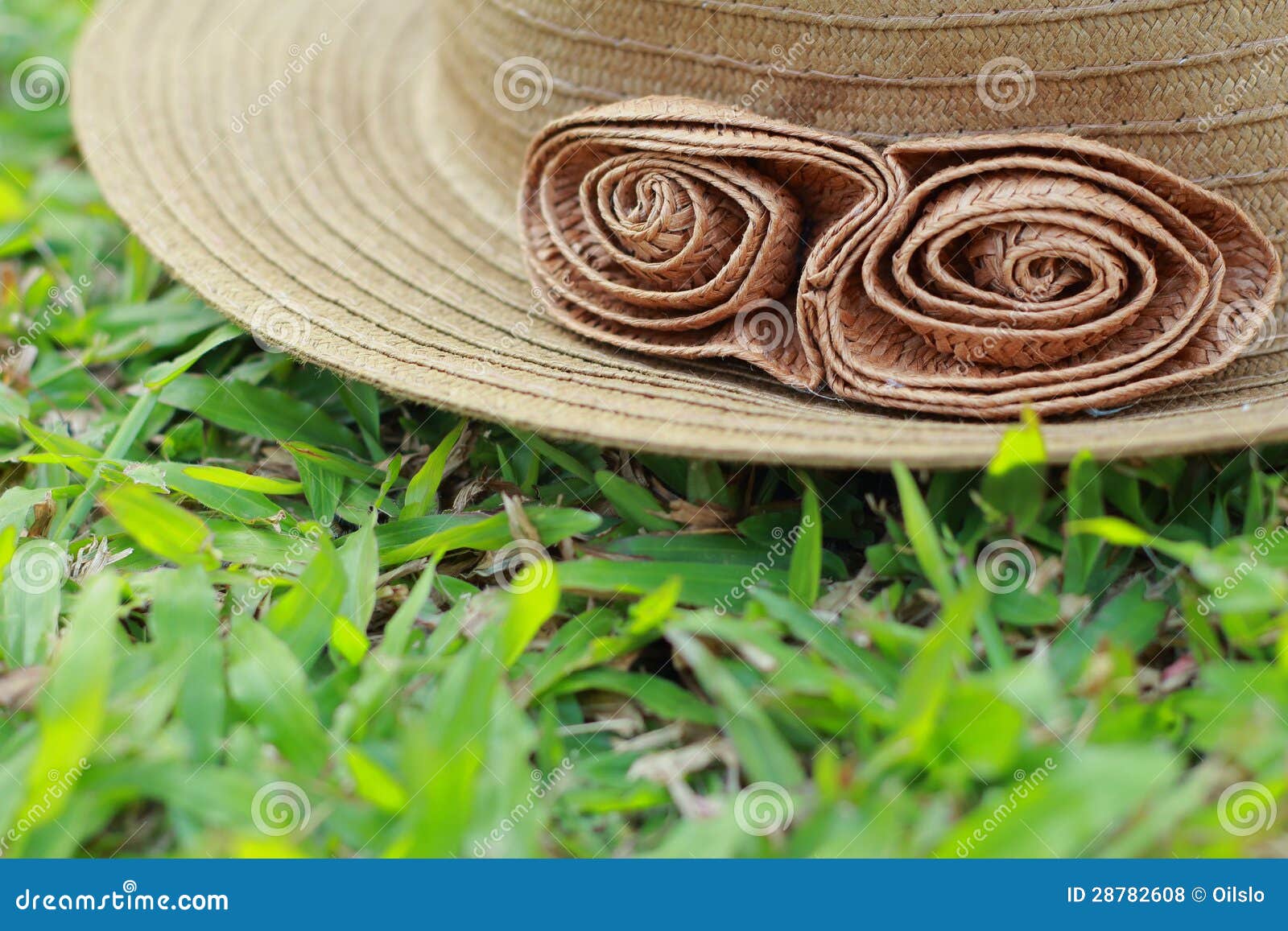 Woven hat stock photo. Image of brim, lawn, women, design - 28782608