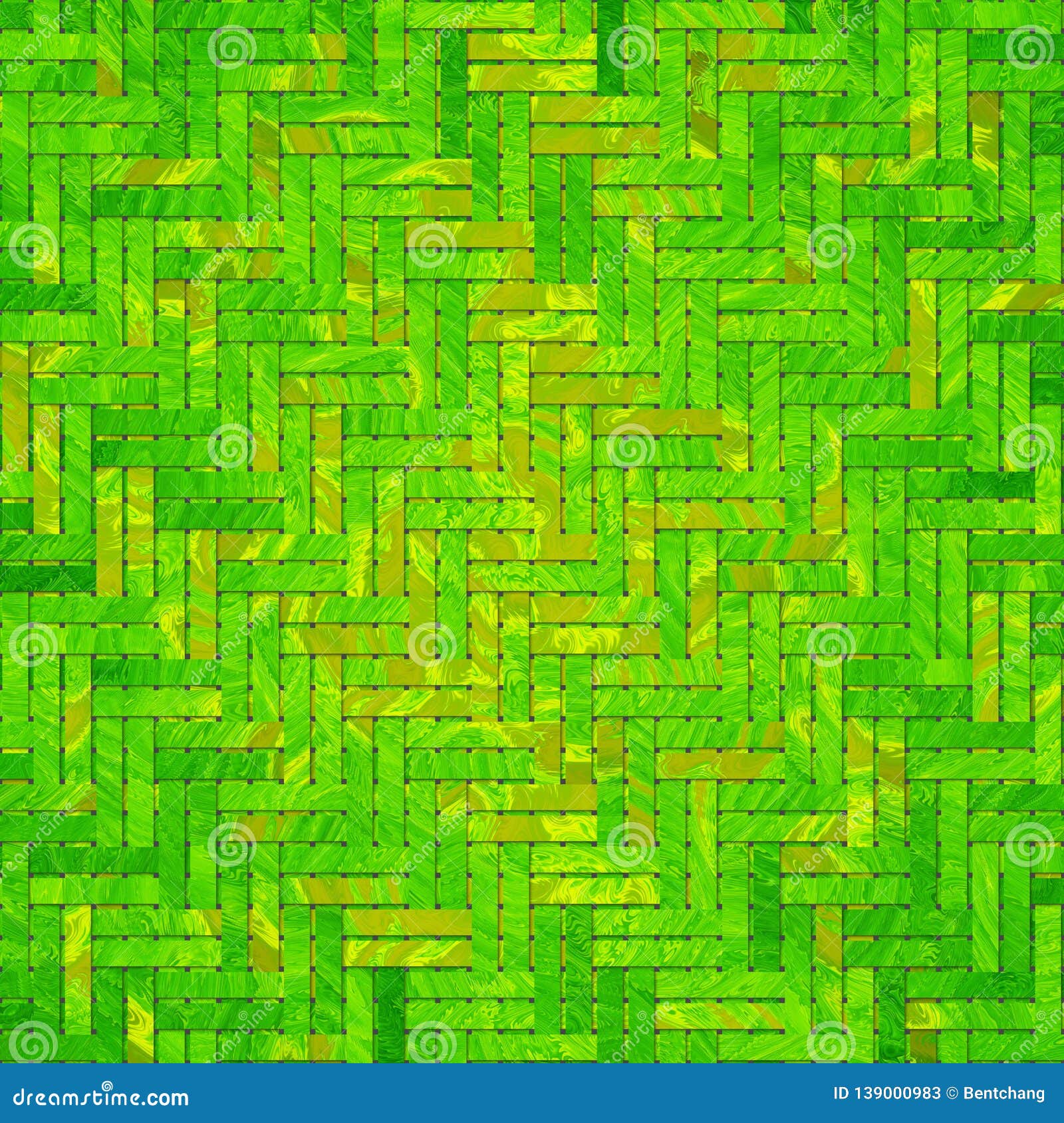 Woven Mat or Rattan. Abstract Virtual Geometric Pattern Generative Art ...