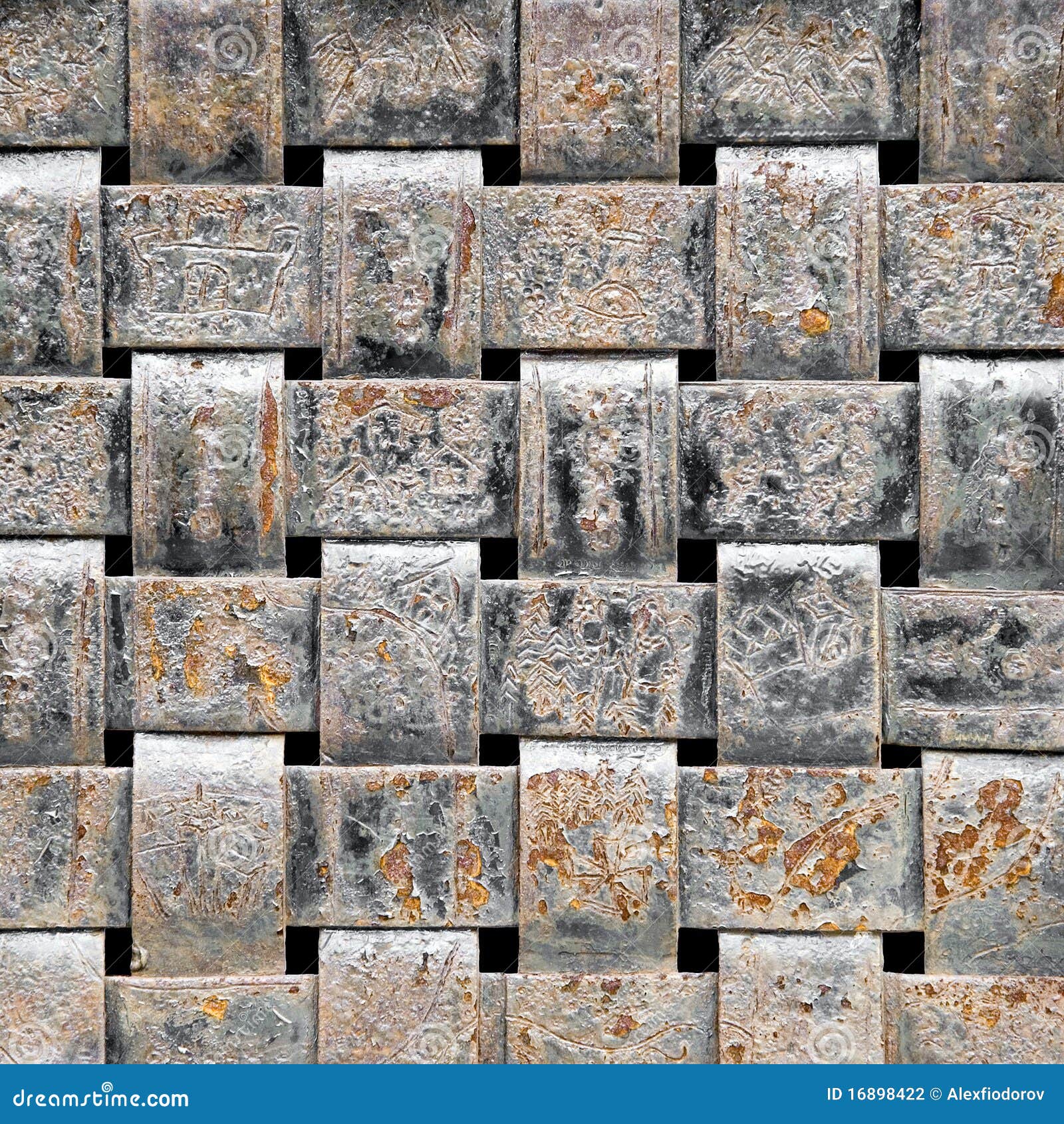 Woven metal pattern. stock photo. Image of square, decorative - 16898422
