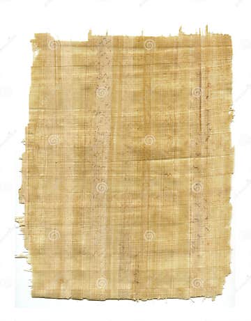 Woven Papyrus Paper Over White Stock Photo - Image of frayed, white ...