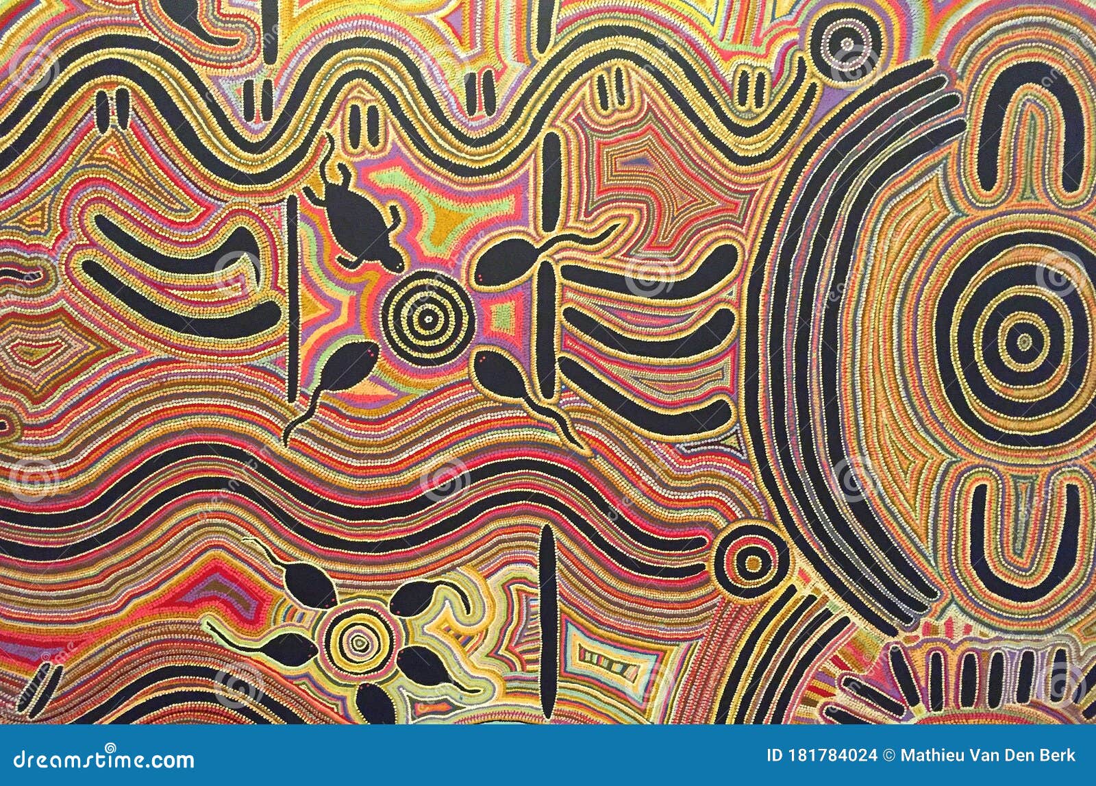 Woven Pattern with Yellow Orange and Black Sea Creatures Stock Photo ...