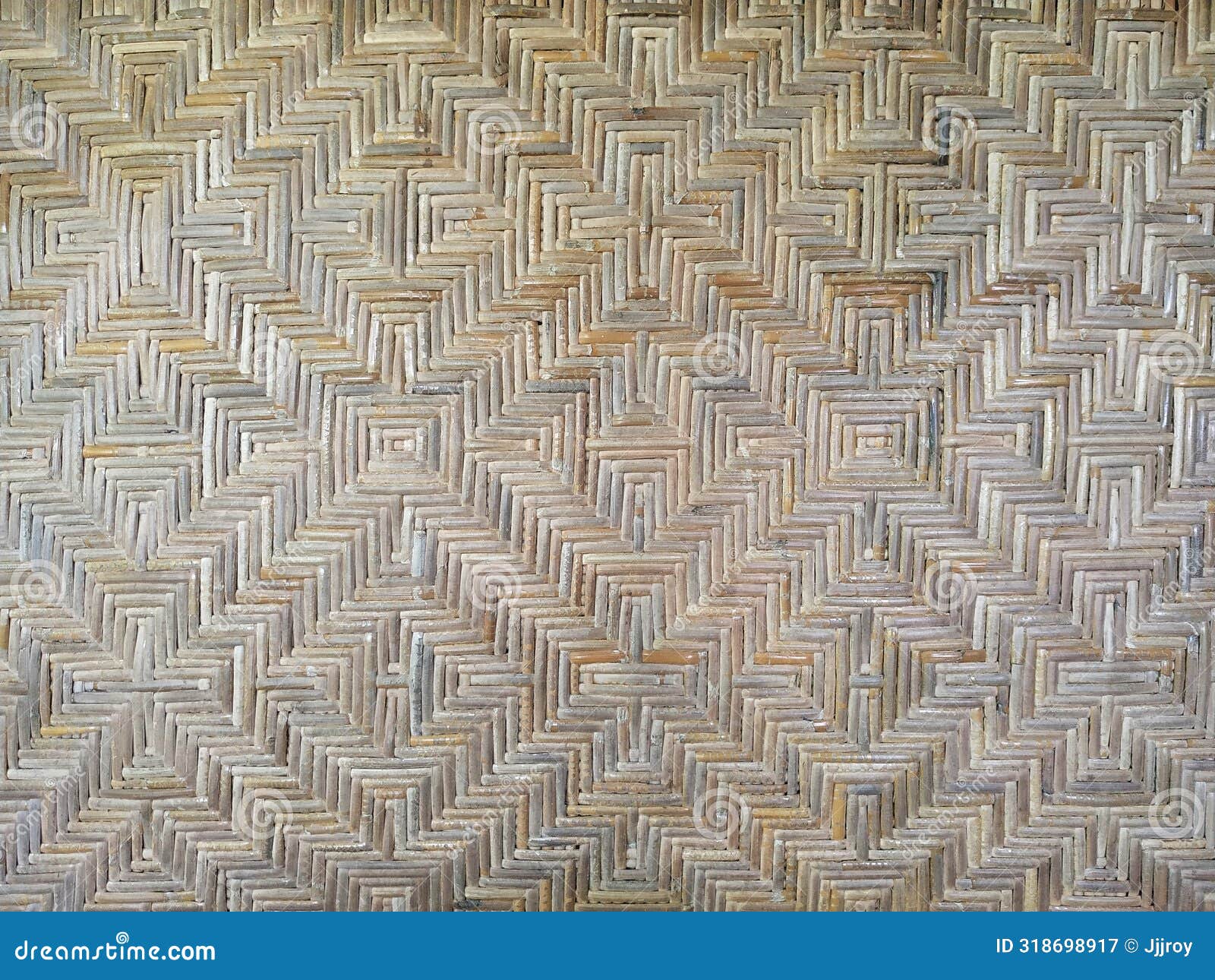Woven Rattan Mat with Geometric Diamond Pattern Stock Image - Image of ...