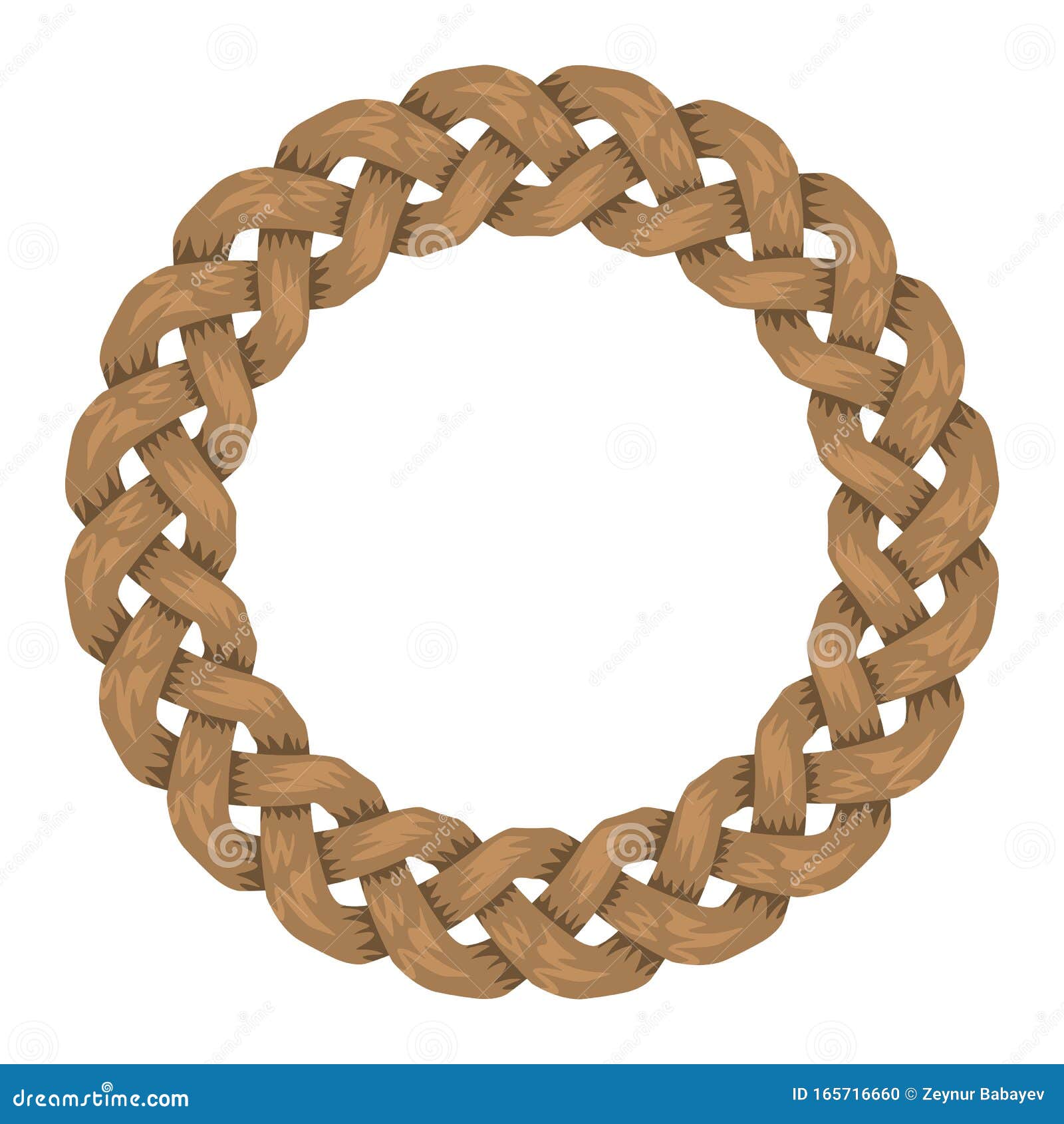 Woven Ropes Frame or Border with Circle Shape with Copyspace for Your ...