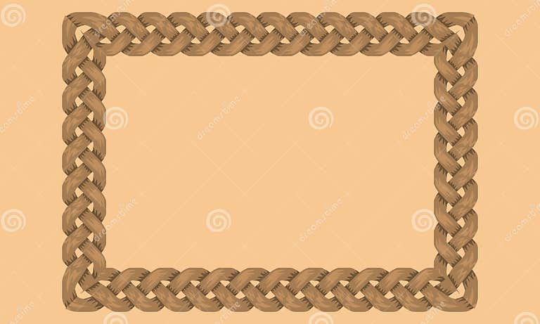 Woven Ropes Frame or Border with Rectangle Shape with Copyspace for ...