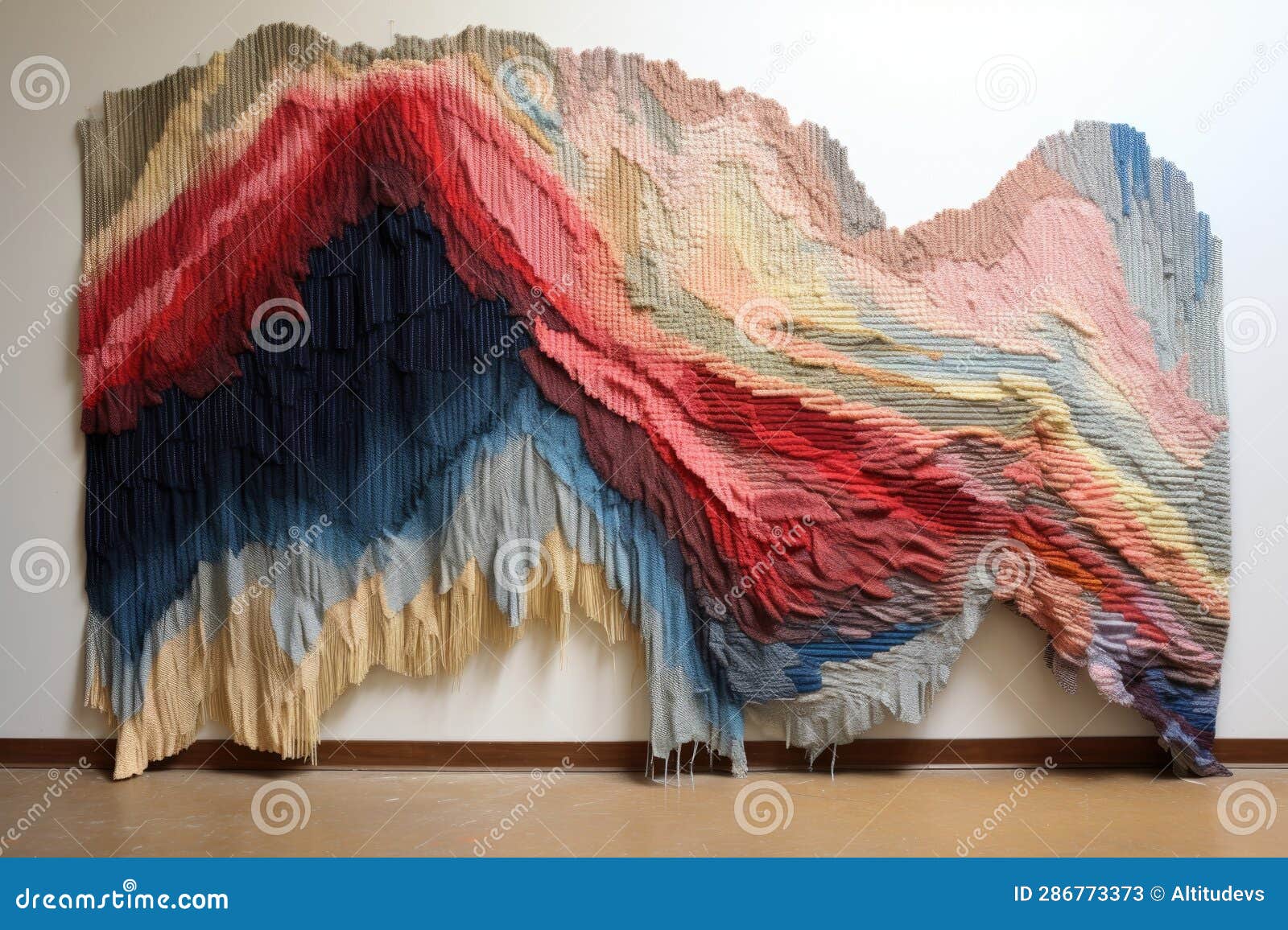 Woven Rug Created from Repurposed Textiles Stock Illustration ...