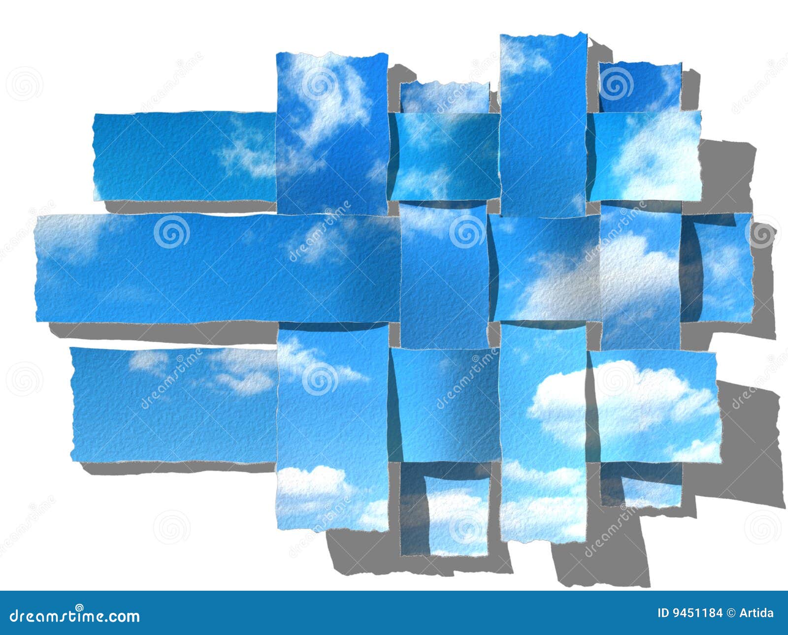 Woven sky, paper-strip stock illustration. Illustration of natural ...