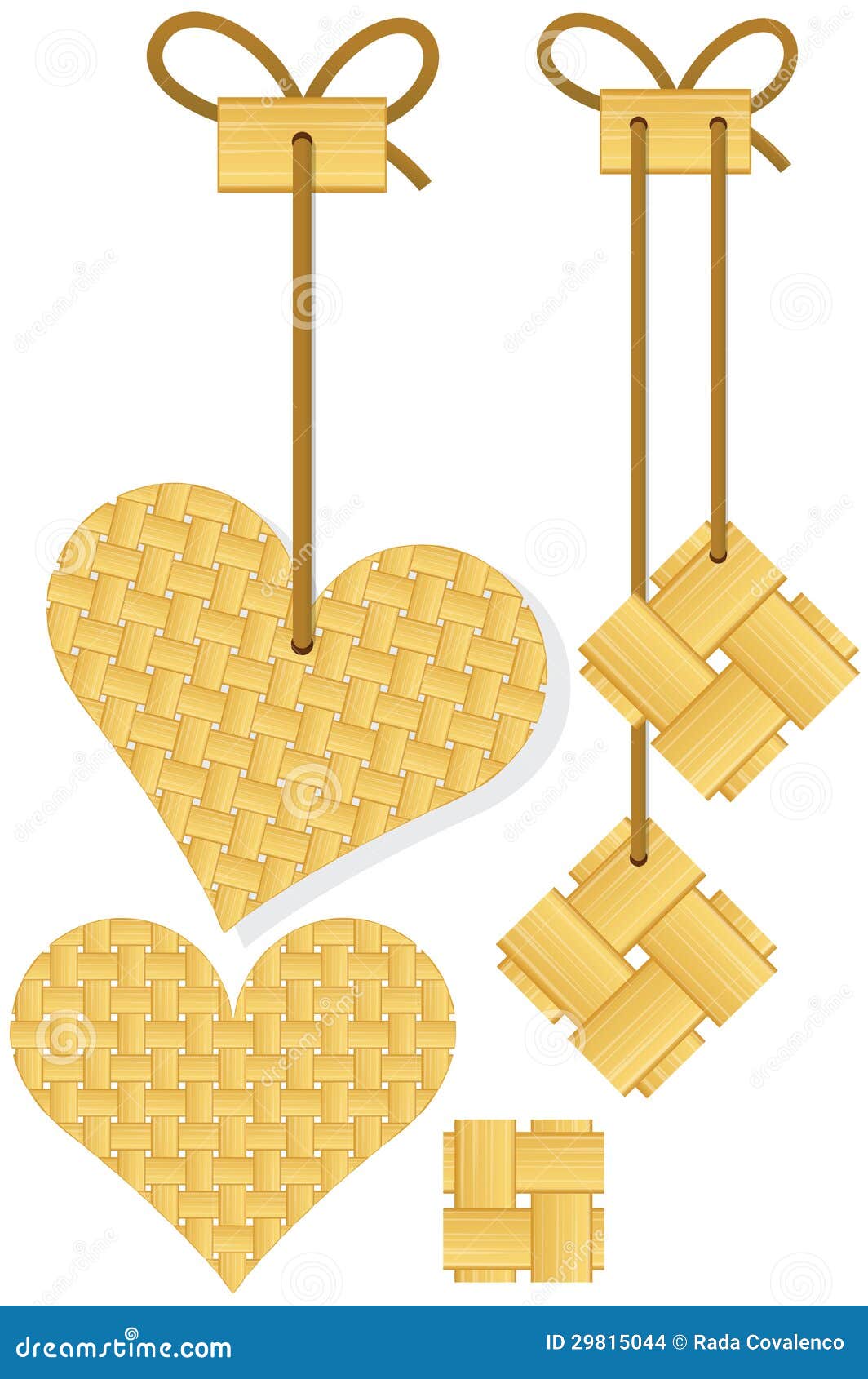 Woven Straw Design Elements Stock Vector - Illustration of graphic ...