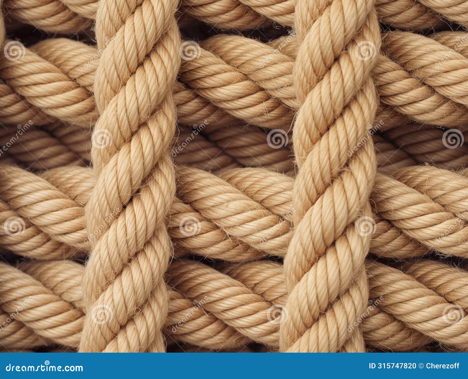 Woven Strength - Close-up of Twisted Ropes Stock Photo - Image of ...