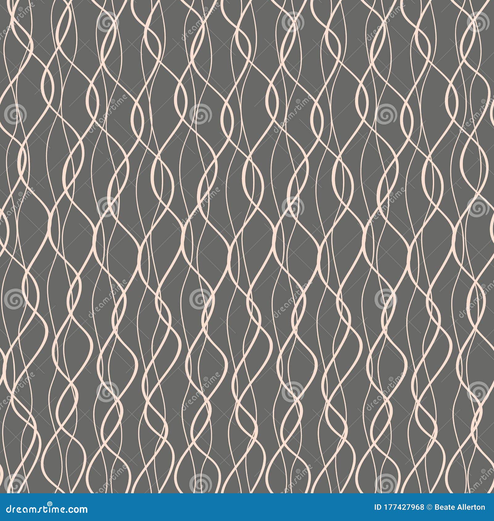 Woven Style Vector Line Seamless Pattern Background. Hand Drawn ...