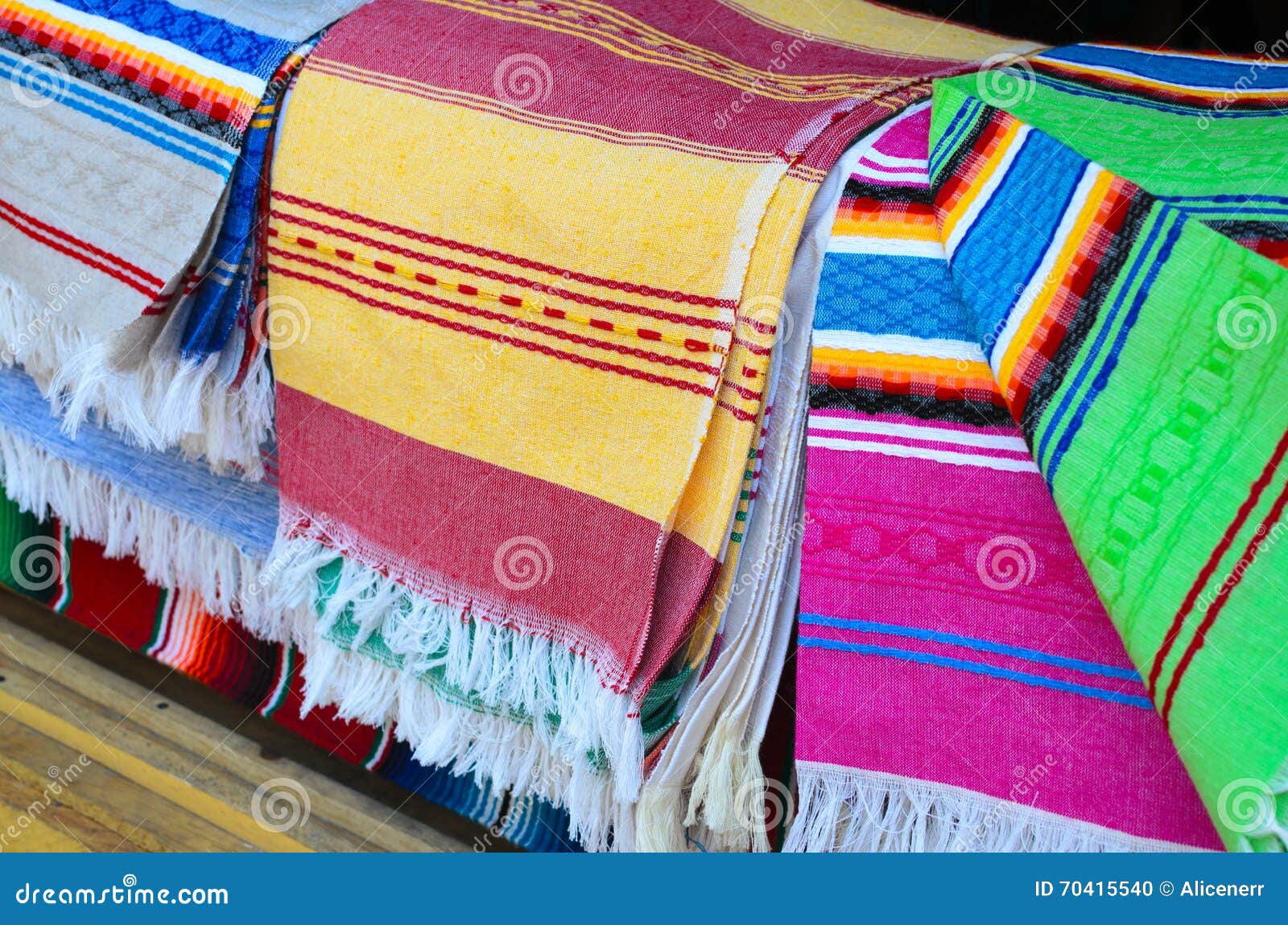 Woven Traditional Covers at the Market in Oaxaca Stock Photo - Image of ...