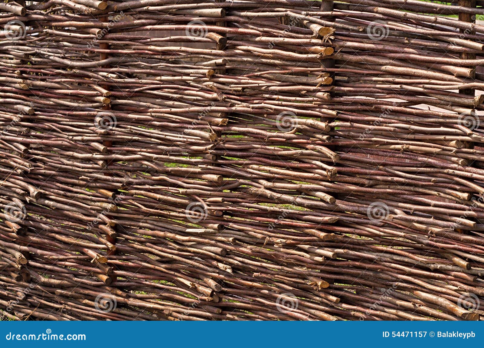 Woven twigs fence stock image. Image of nature, homemade - 54471157