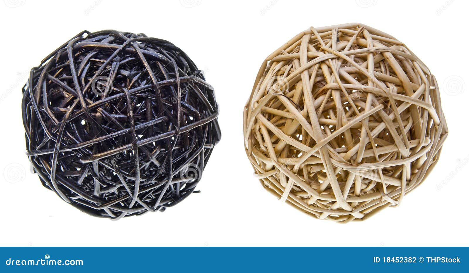 Woven Wicker Balls stock photo. Image of decor, decorating - 18452382