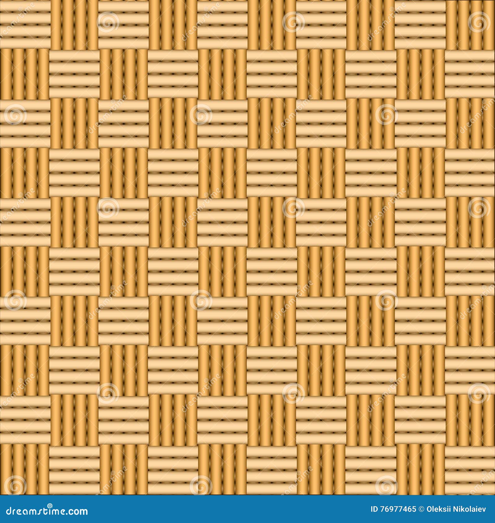 Woven Wicker Basket Cartoon Vector | CartoonDealer.com #8571069