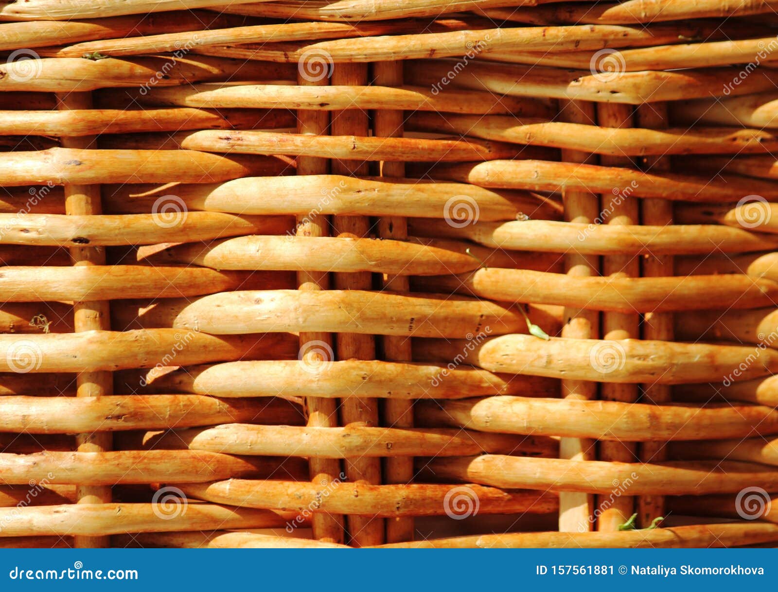 Woven from Willow Twigs Fence Texture Stock Image - Image of willow ...