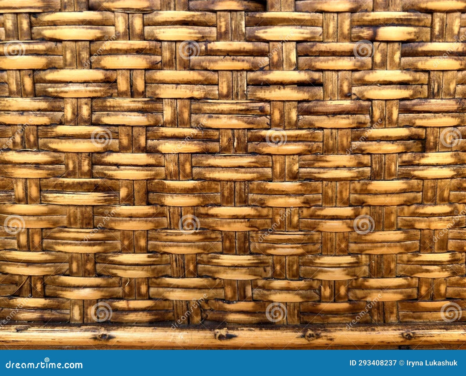 Woven Wood Pattern or Background. Stock Image - Image of background ...