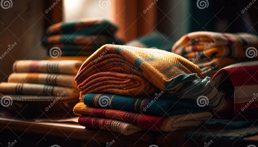 Woven Wool Textiles Stack, Creating a Cozy, Homemade Winter Collection ...