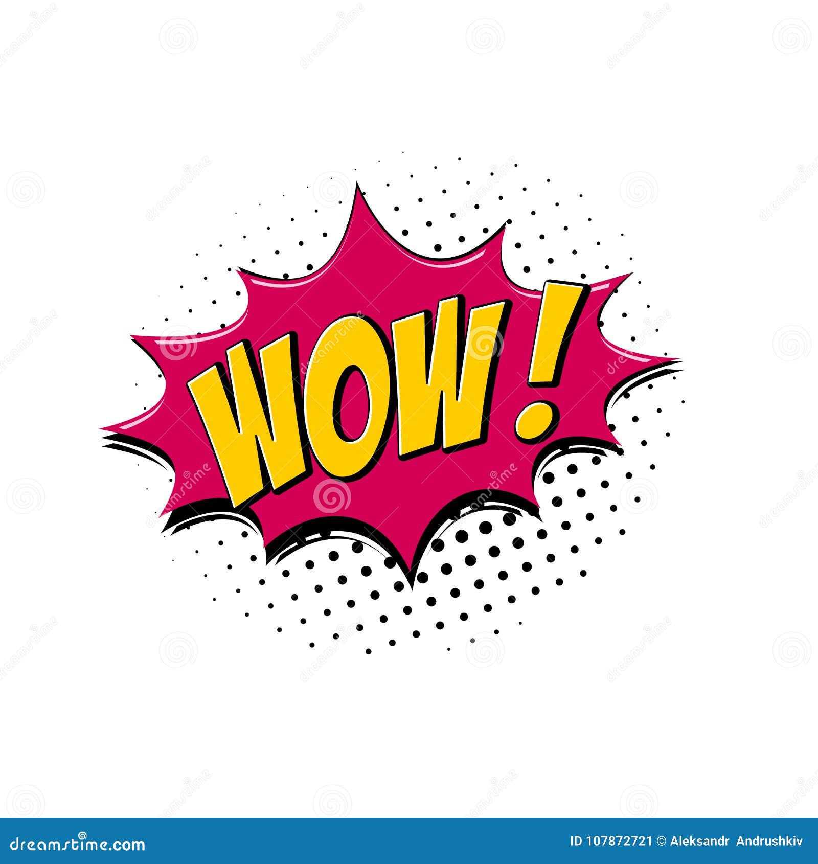 Wow vector illustratie. Illustration of kader, plons - 107872721