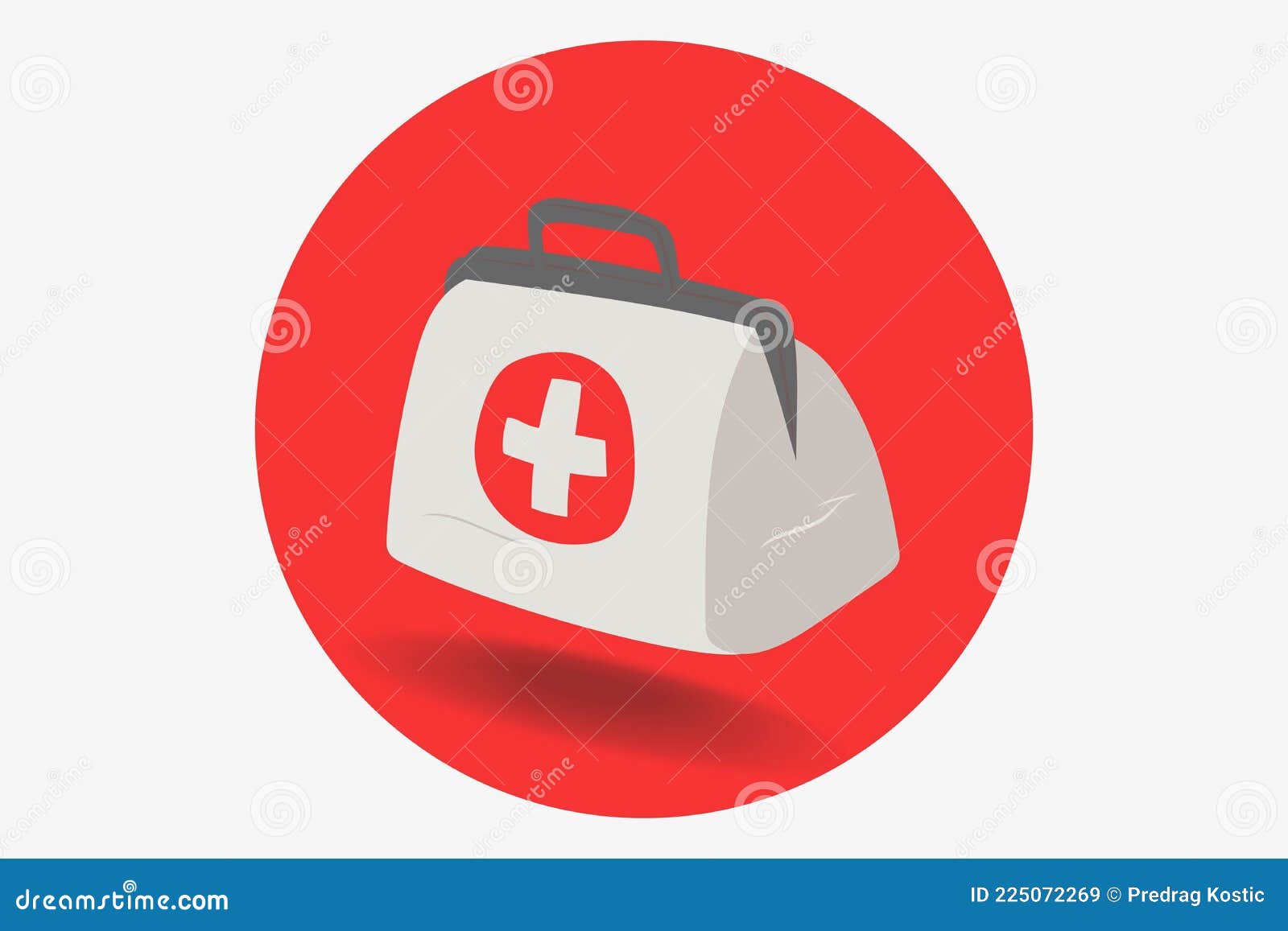 Med kit icon Silhouette stock illustration. Illustration of cross ...