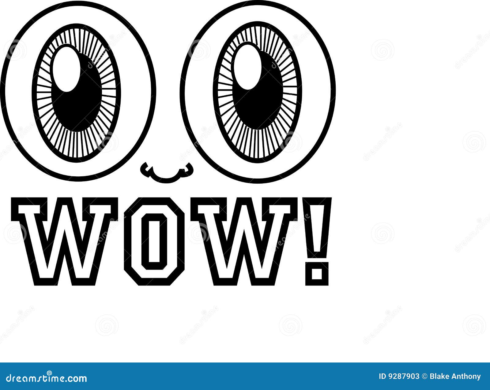 Wow stock vector. Illustration of impressed, awesome, text - 9287903