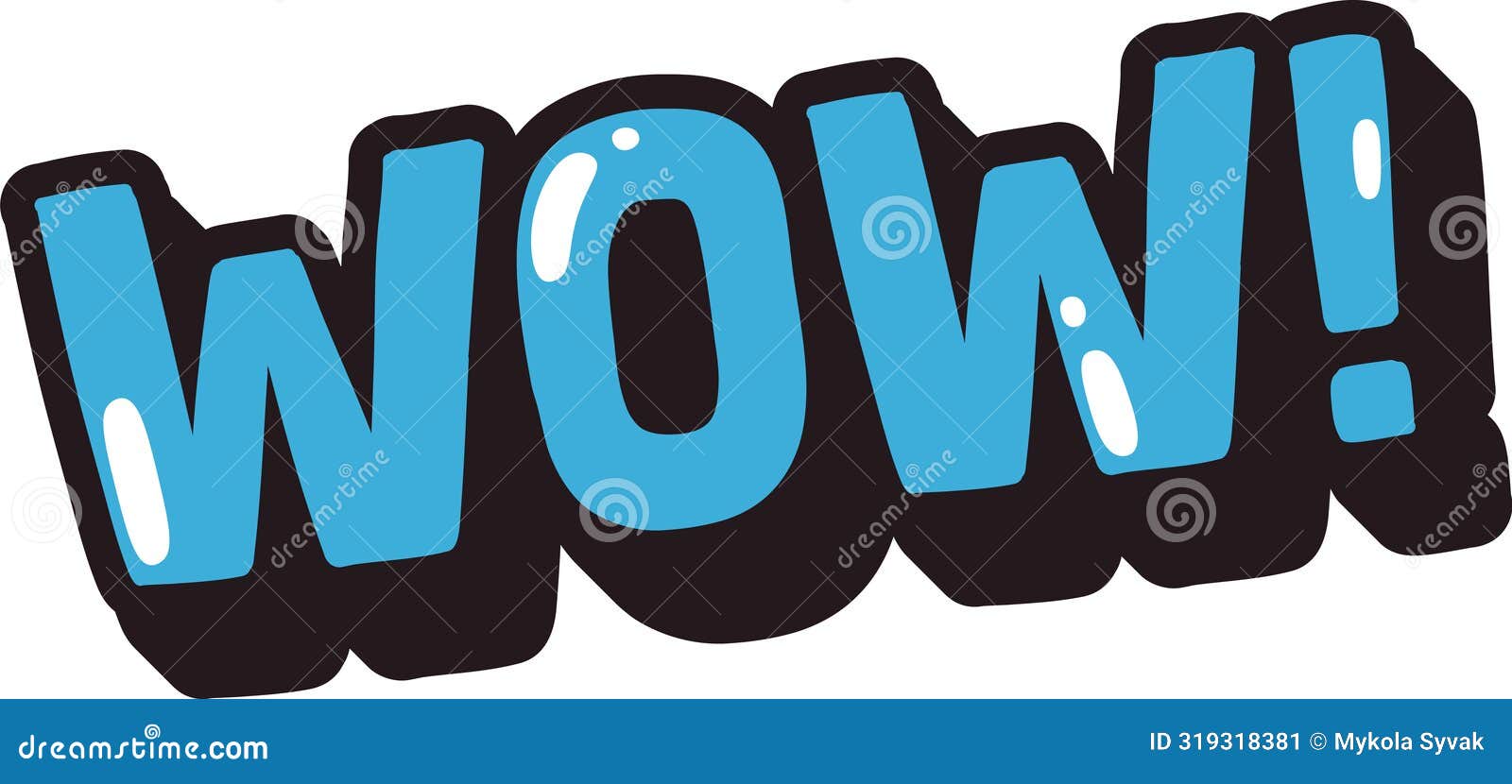Wow Comic Lettering stock vector. Illustration of child - 319318381