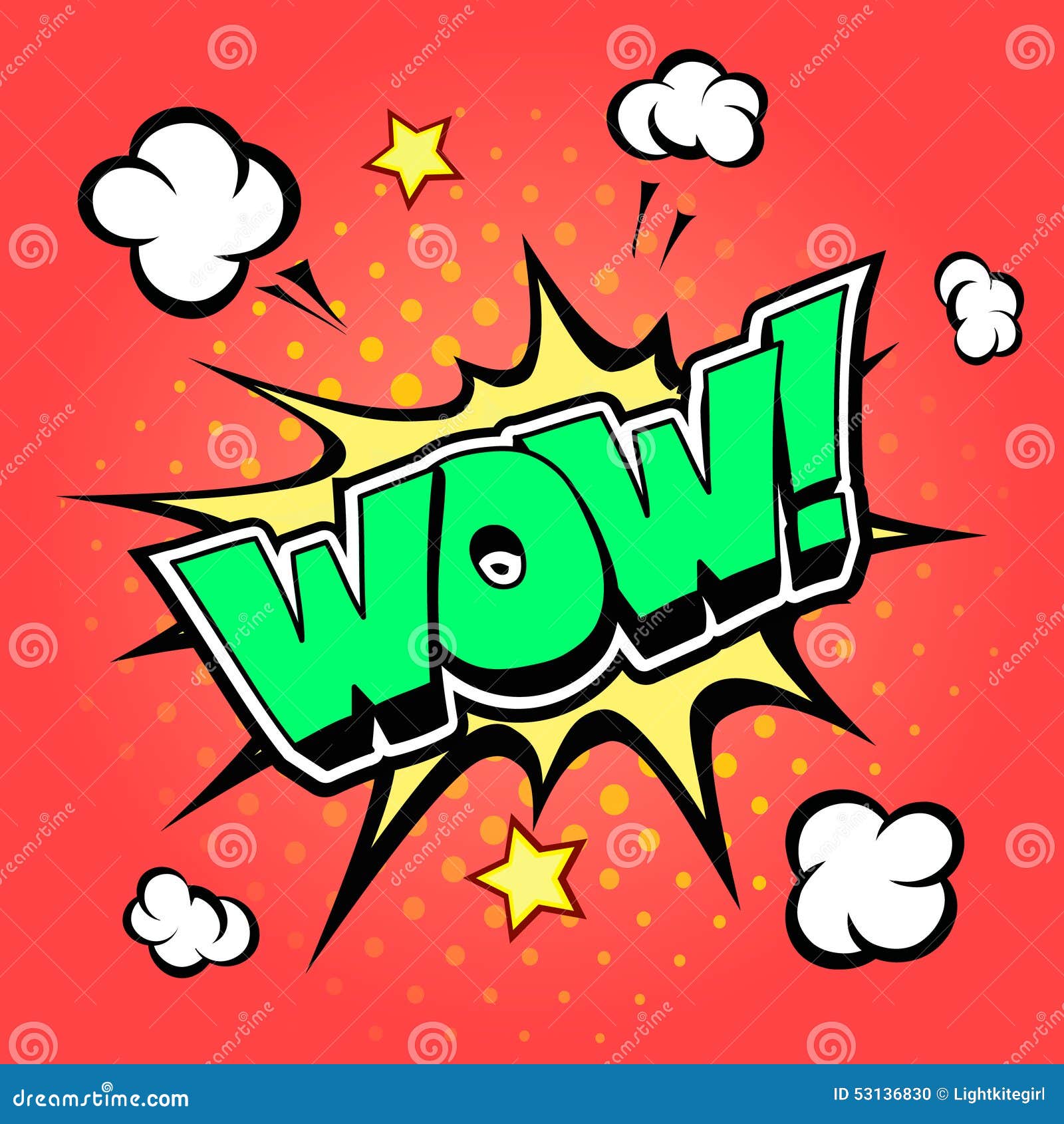 Wow Comic Speech Bubble, Cartoon Stock Vector - Illustration of bright ...