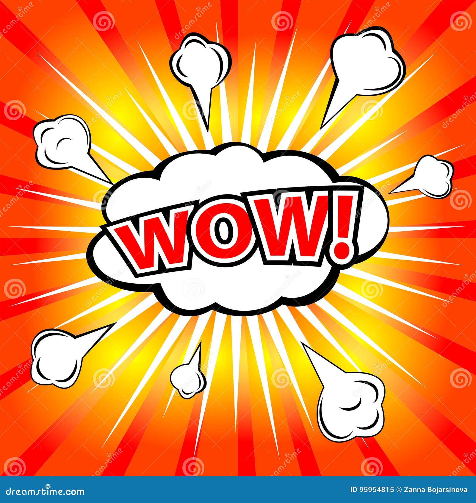 WOW! Comic Speech Bubble, Cartoon. Stock Vector - Illustration of ...