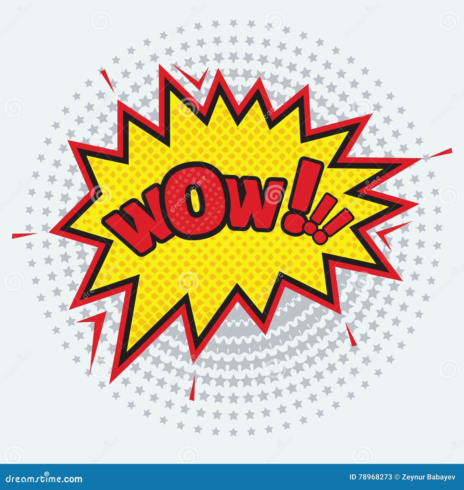 WOW - Comic Speech Bubble. Pop Art Style and Halftone. Stock Vector ...