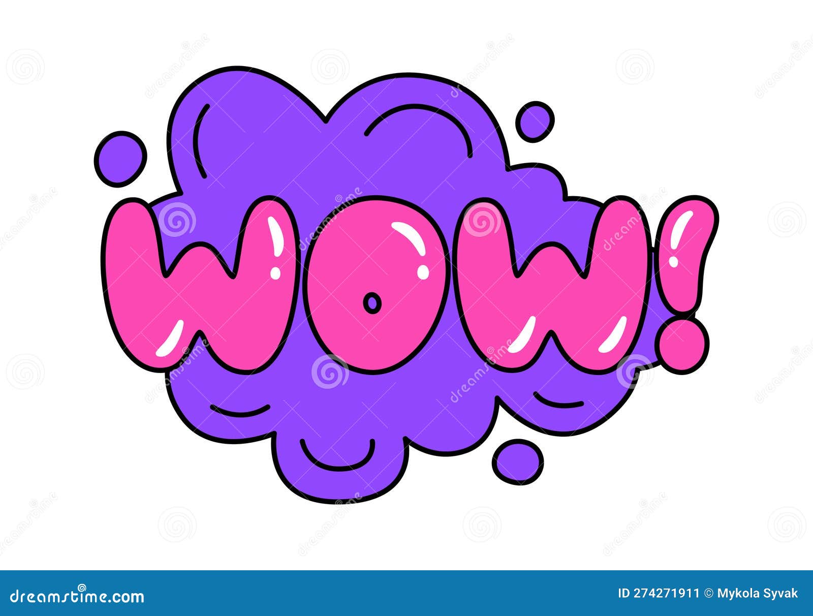Wow Comic Sticker stock illustration. Illustration of graphic - 274271911