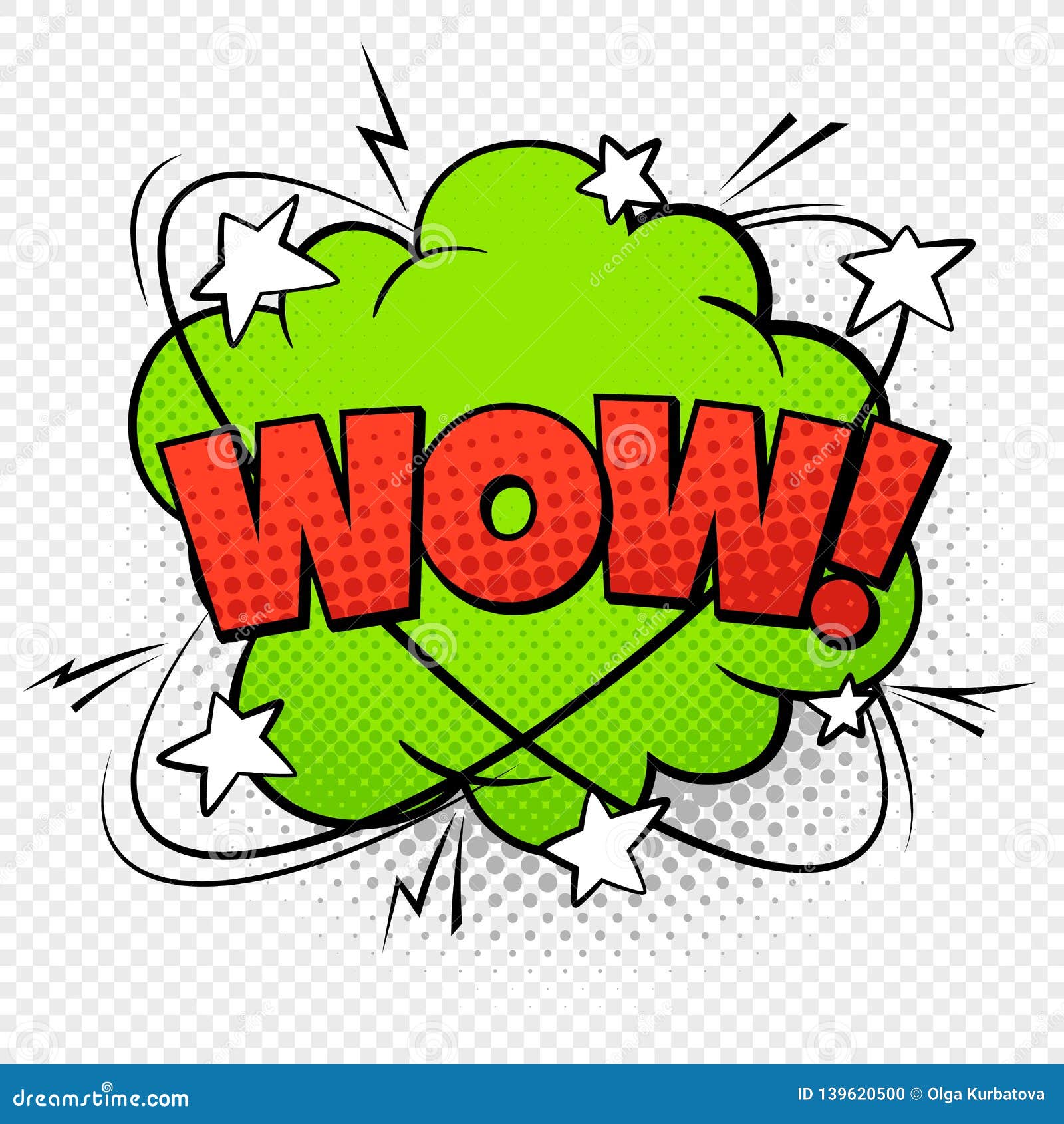 Wow Comic Word. Cartoon Pop Vintage Speech Bubble with Halftone Shadow ...