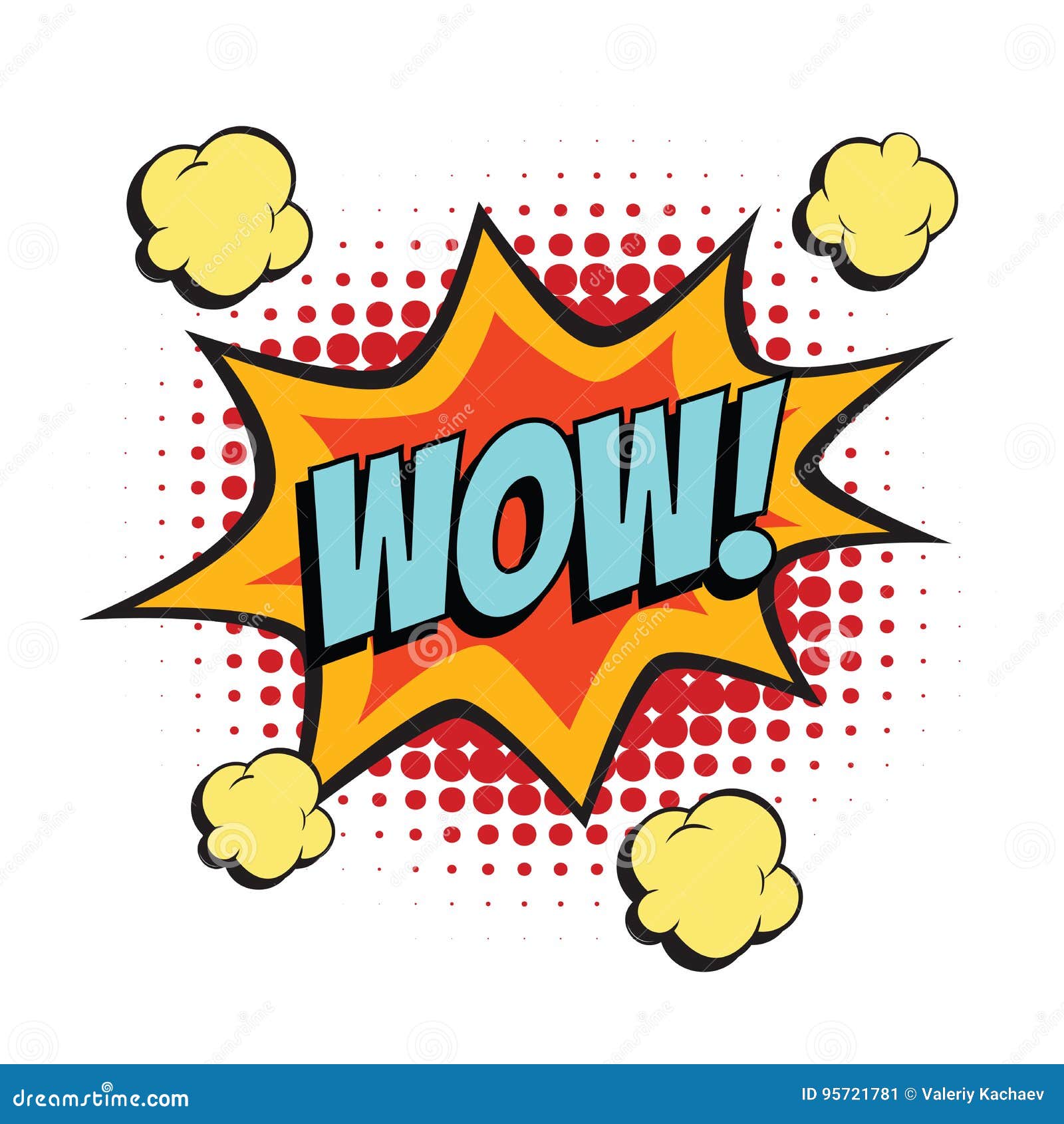 Wow comic word stock vector. Illustration of conflict - 95721781