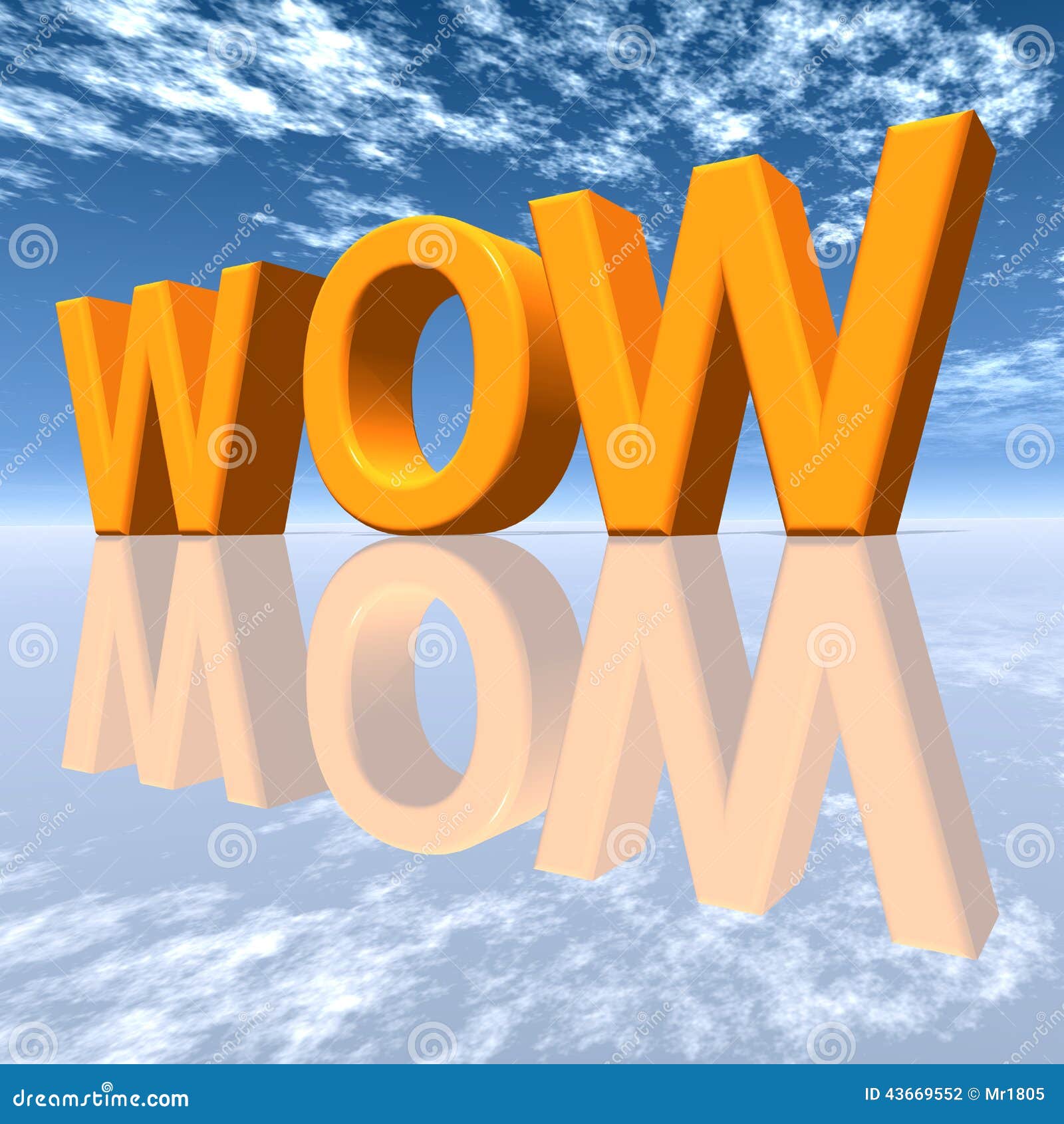 WOW stock illustration. Illustration of exceptional, clouds - 43669552
