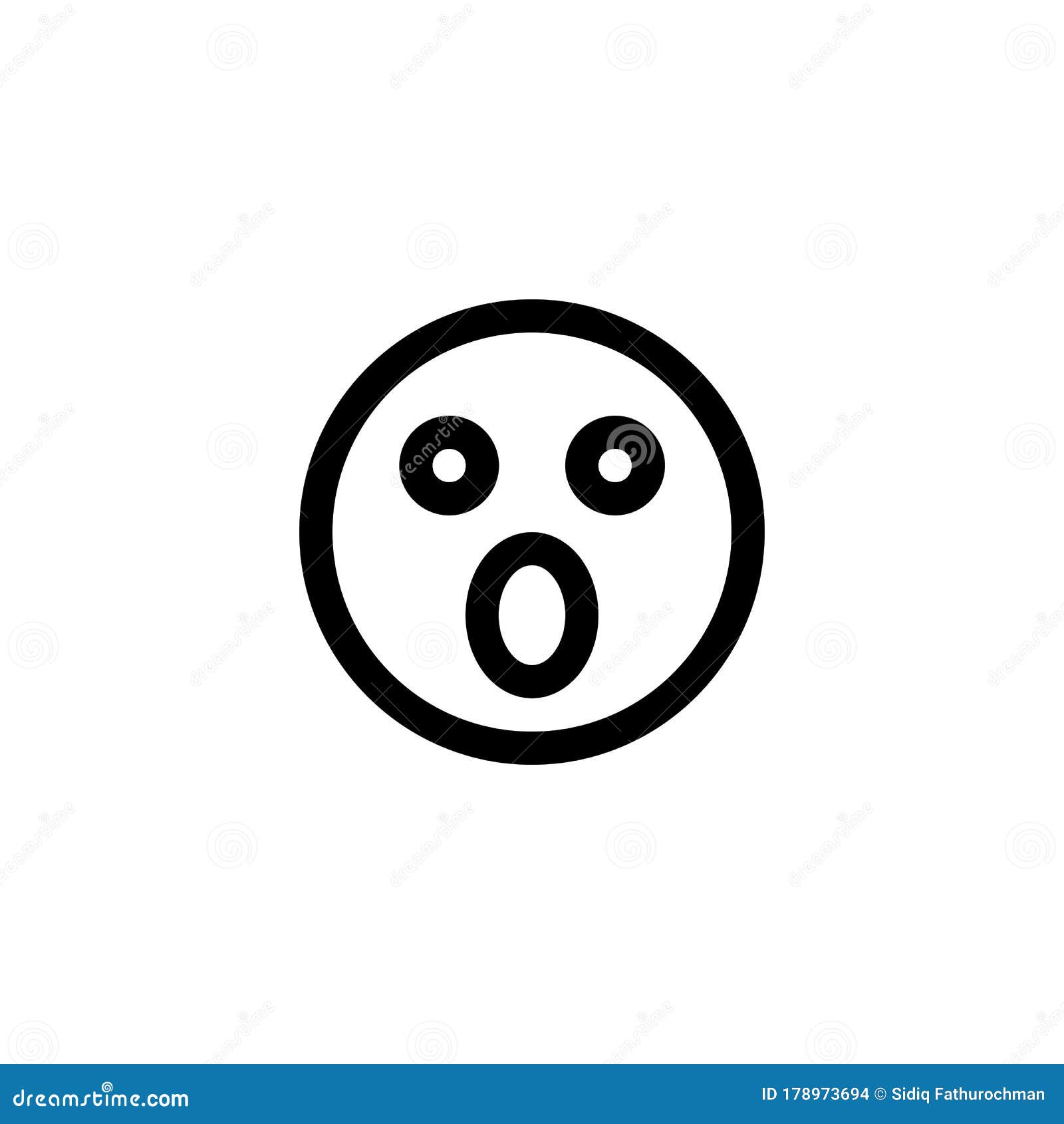 Wow Emoticon stock vector. Illustration of amazed, dazed - 178973694