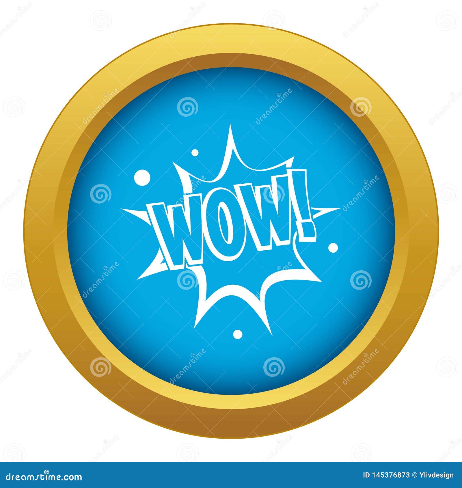 WOW, Explosion Effect Icon Blue Vector Isolated Stock Vector ...