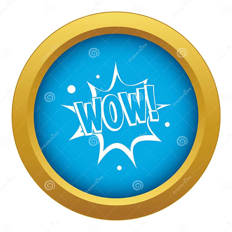 WOW, Explosion Effect Icon Blue Vector Isolated Stock Vector ...