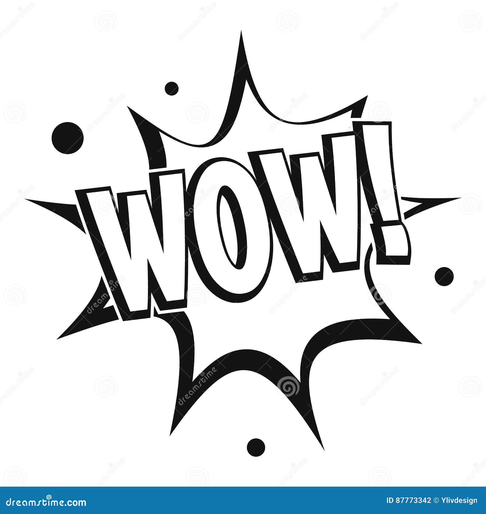 WOW, Explosion Effect Icon, Simple Style Stock Vector - Illustration of ...