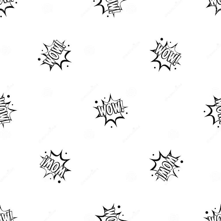 WOW, Explosion Effect Pattern Seamless Black Stock Vector ...