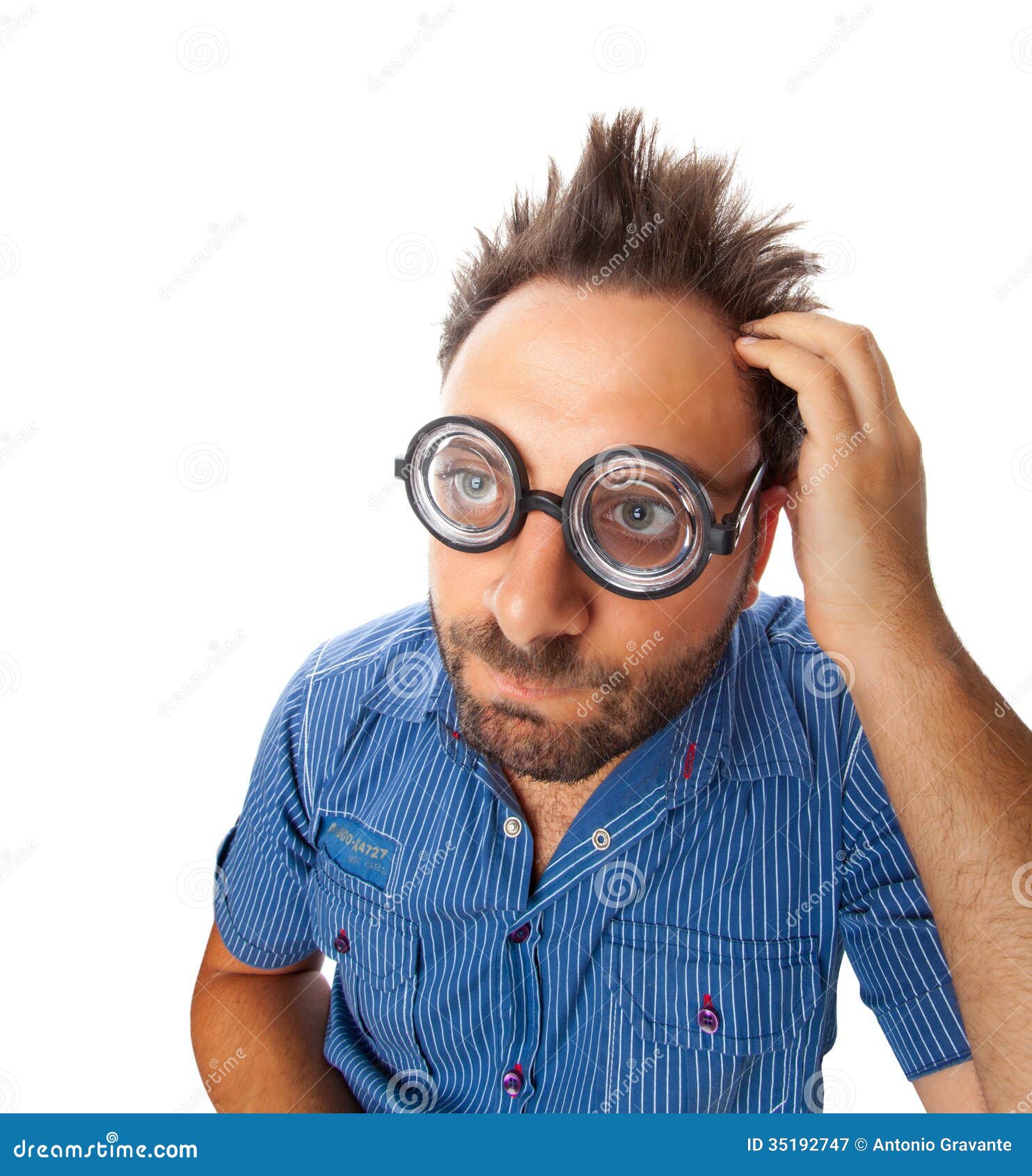 Wow Expression with Eye Glasses Stock Image - Image of look, face: 35192747