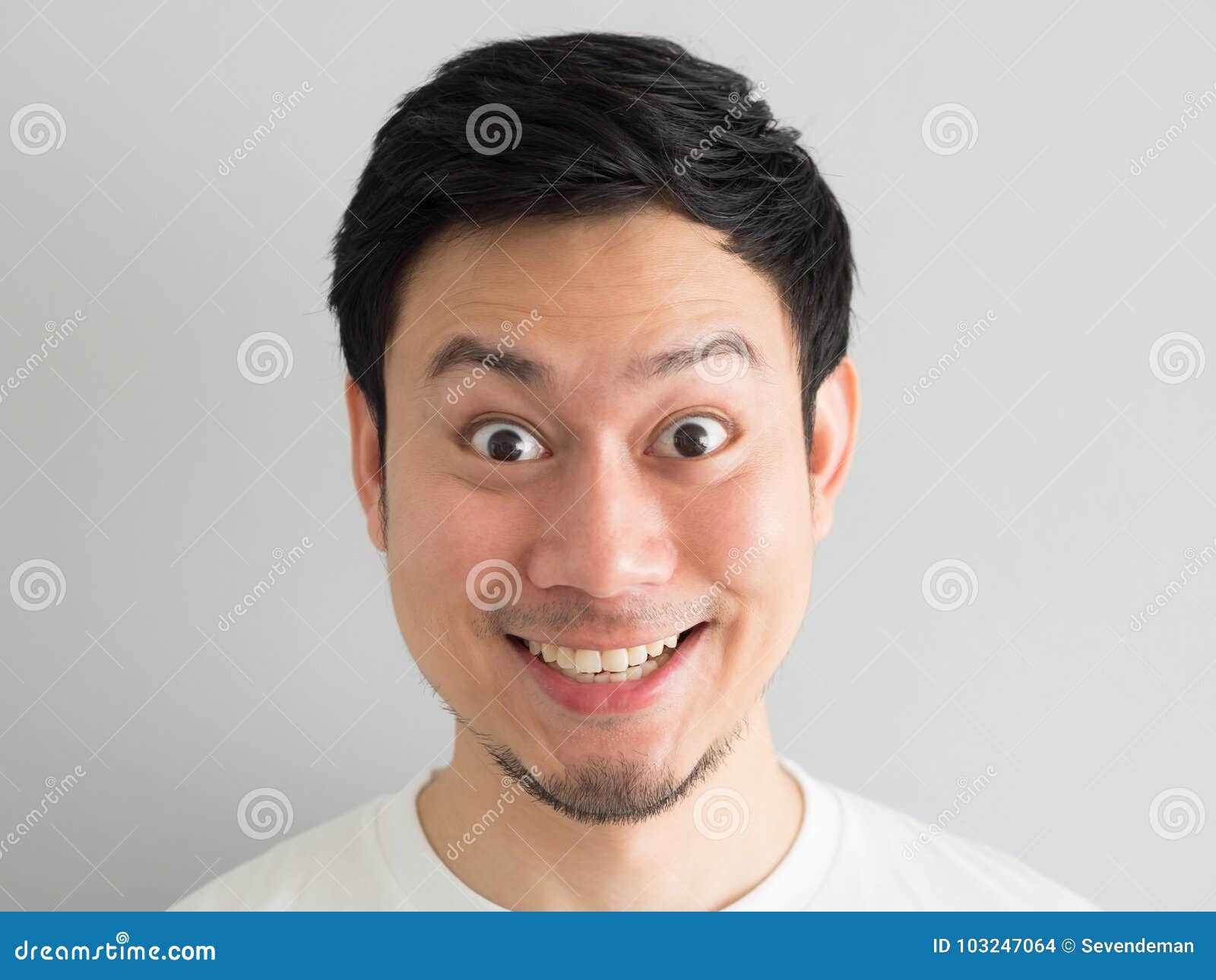 Wow Face of Happy Man Head Shot. Stock Photo - Image of amazing, asian ...