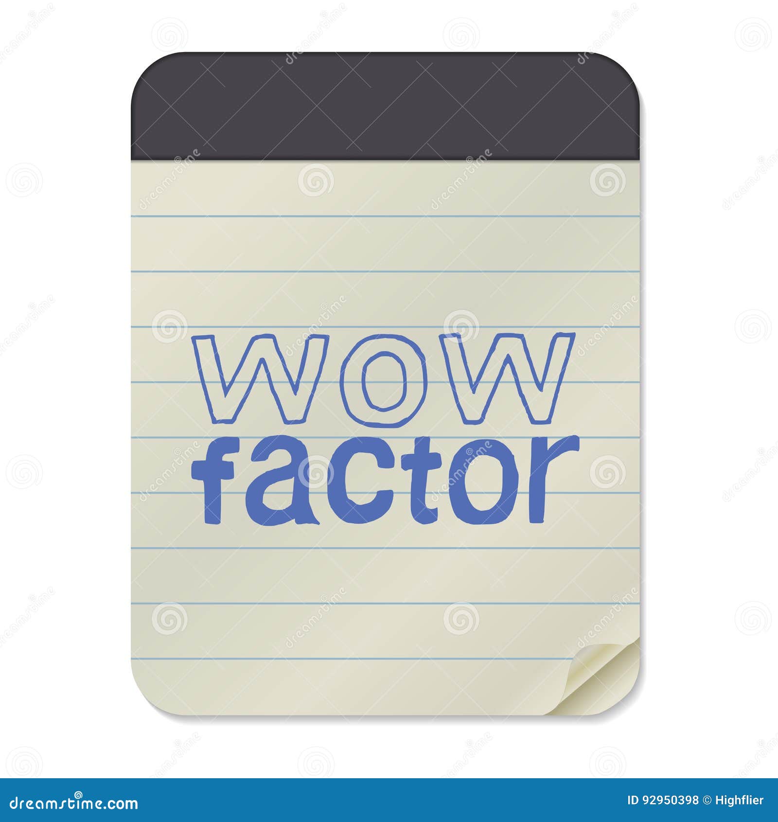 Wow Factor Lettering Notebook Stock Vector - Illustration of graphic ...