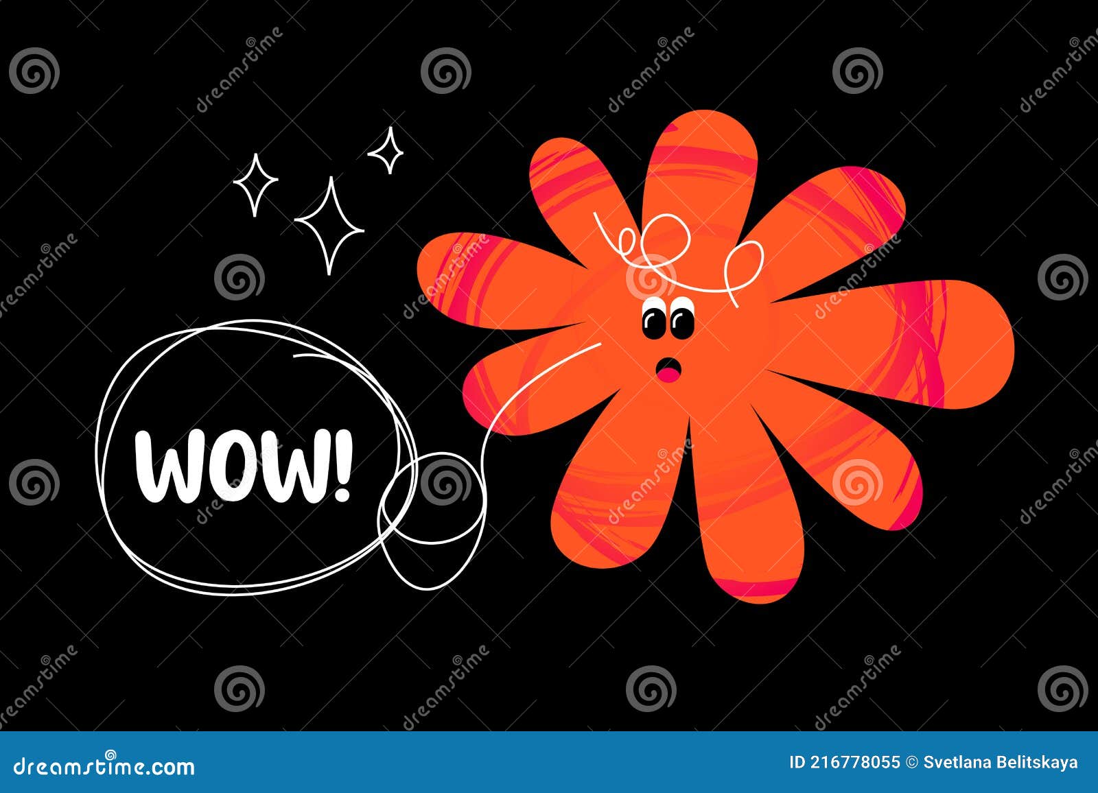 WOW Funny Quote stock vector. Illustration of modern - 216778055