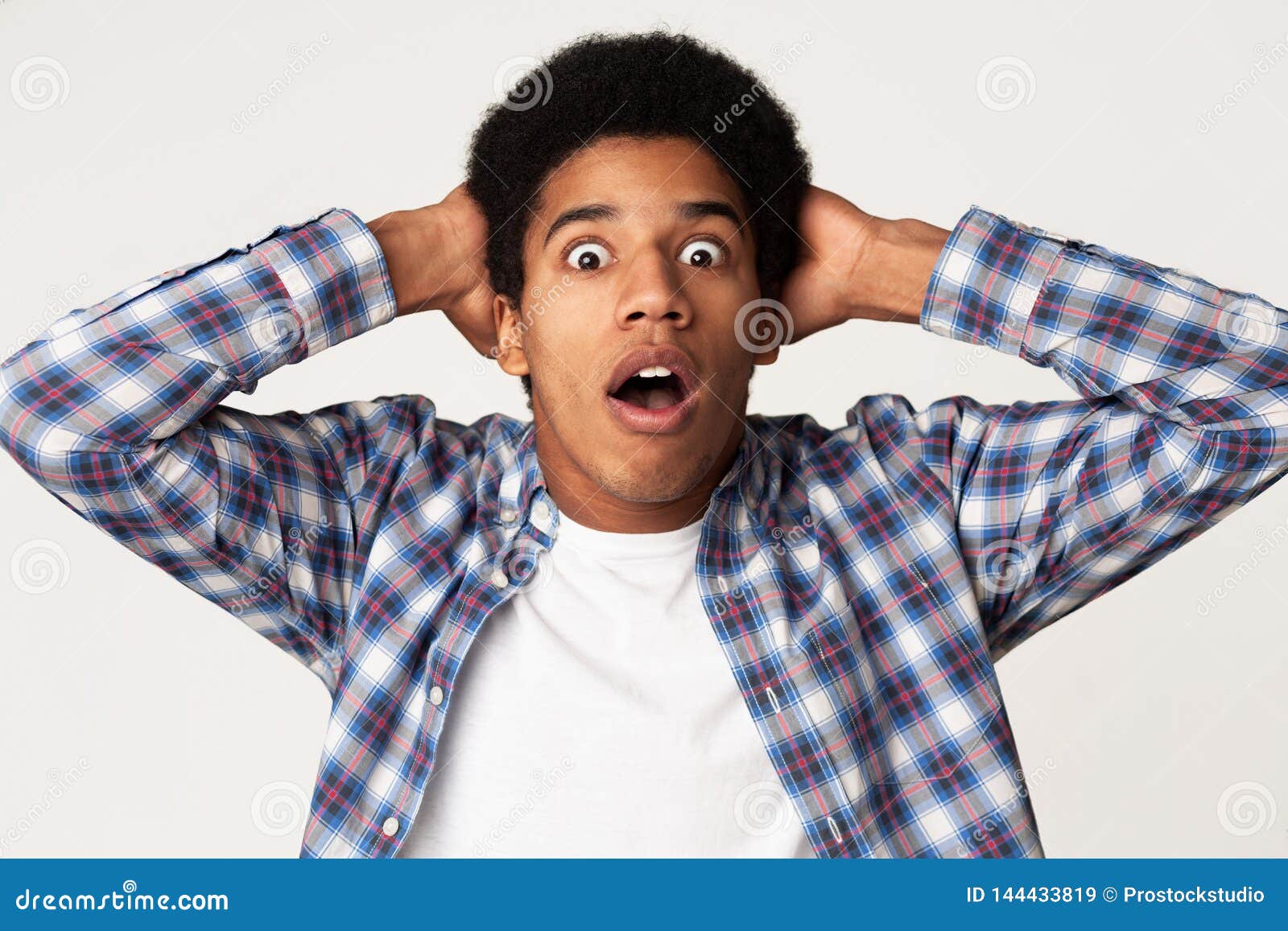 Wow. Guy with Surpised Expression Over White Background Stock Image ...