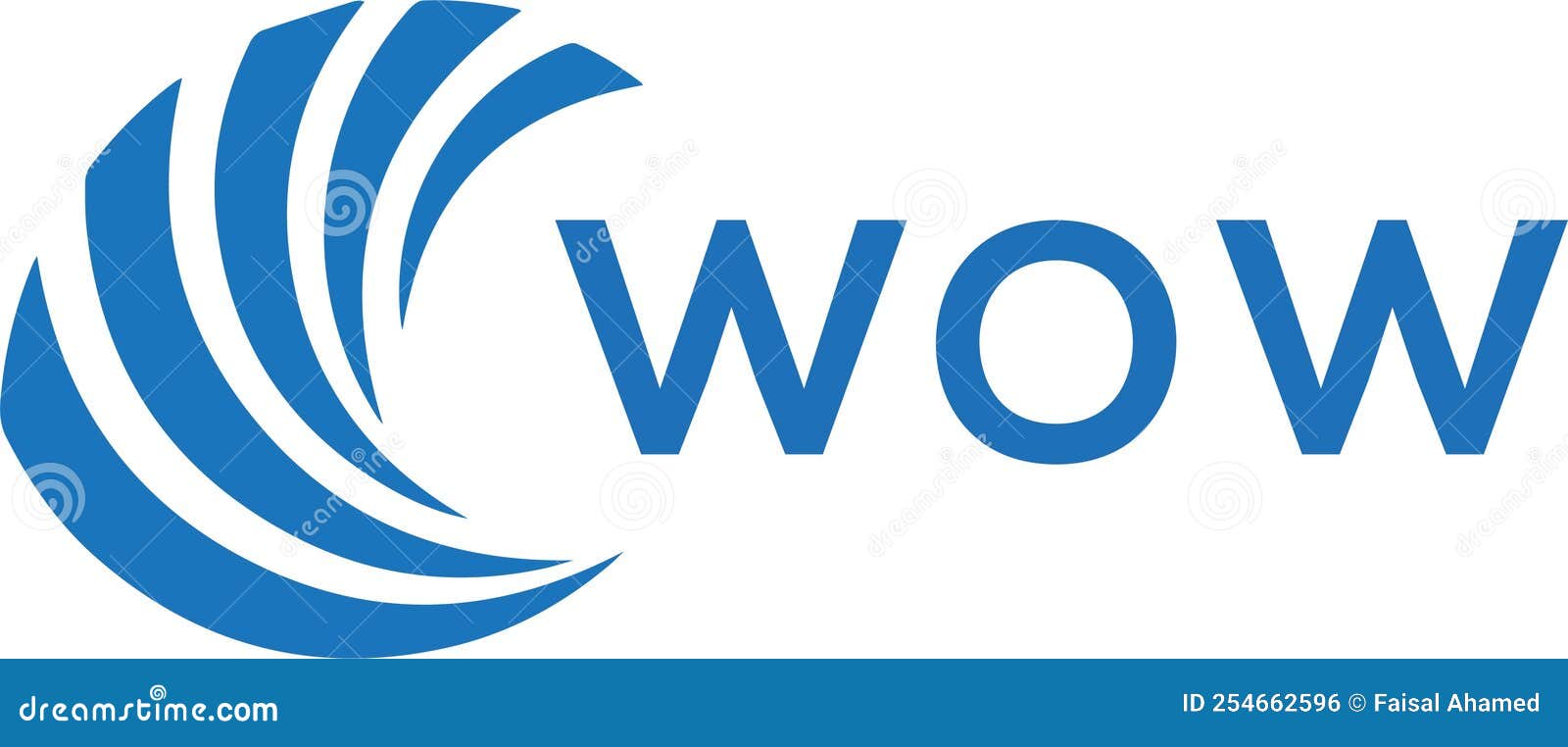 WOW Letter Logo Design on White Background. WOW Creative Circle Letter ...