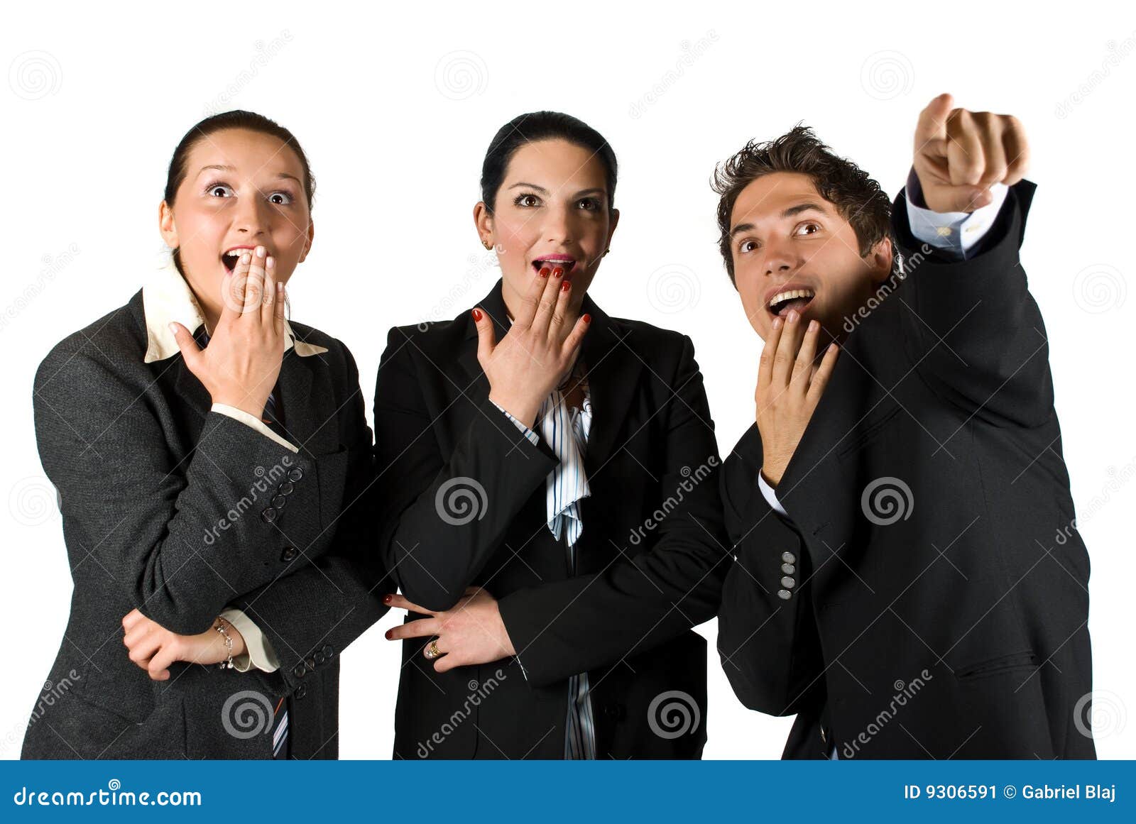 Wow!Look there! stock image. Image of executive, amazed - 9306591