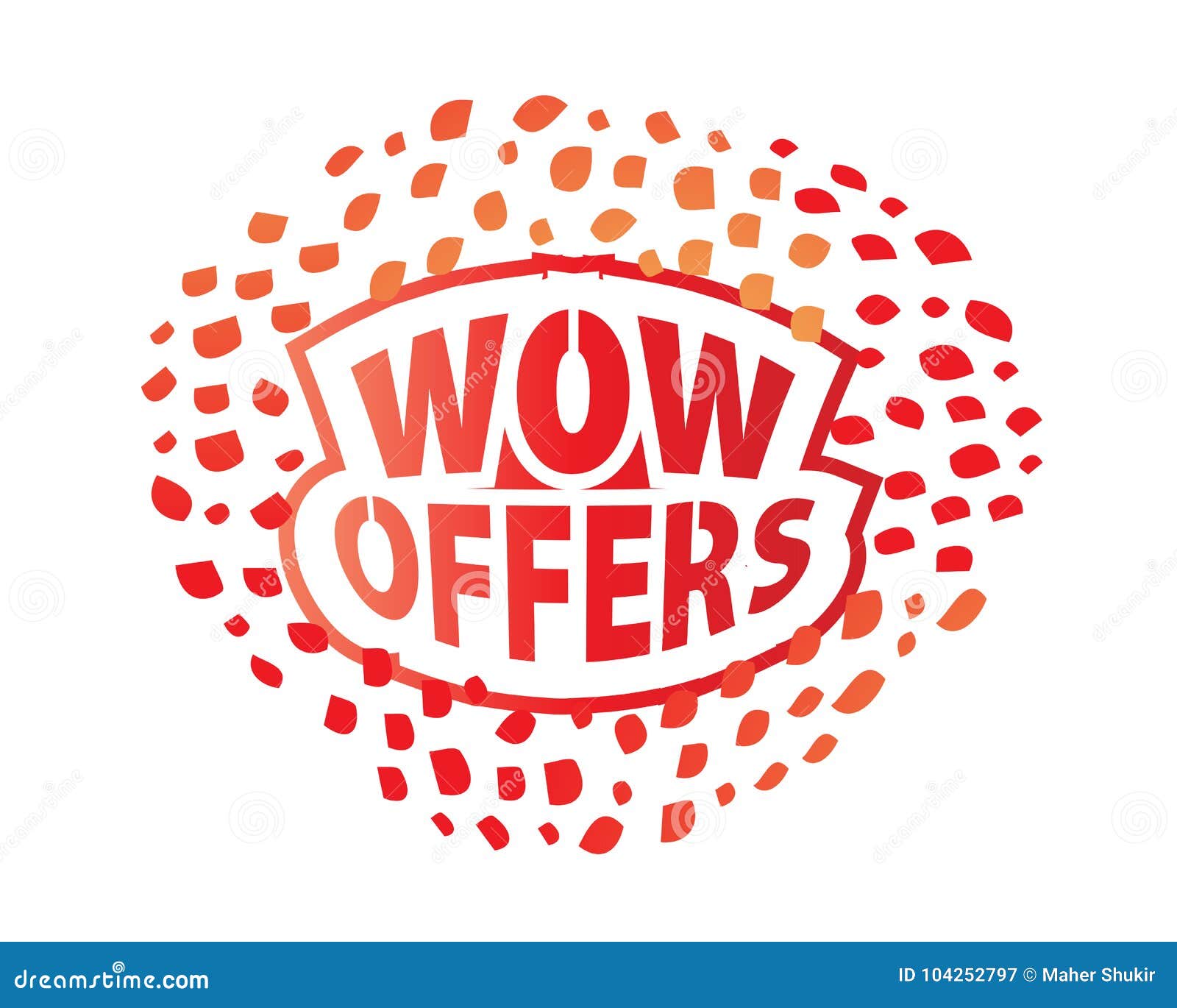 Wow offers stock vector. Illustration of border, badge - 104252797