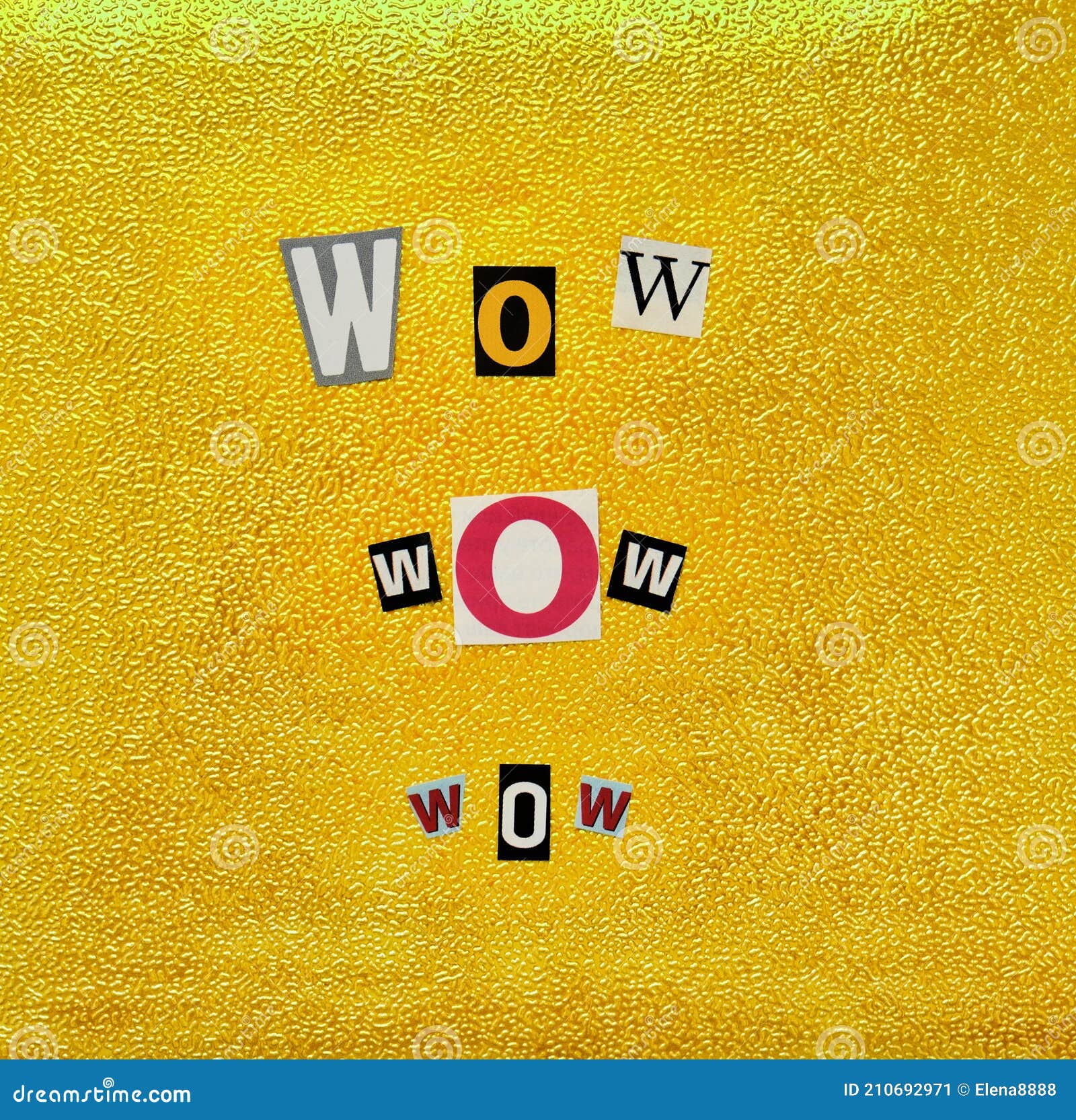 Wow paper cut letters stock image. Image of letter, applause - 210692971