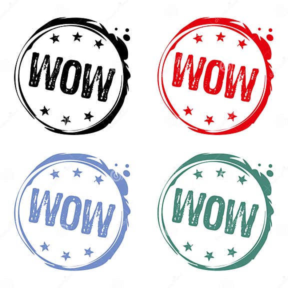 Wow rubber stamp stock vector. Illustration of eps10 - 18413284