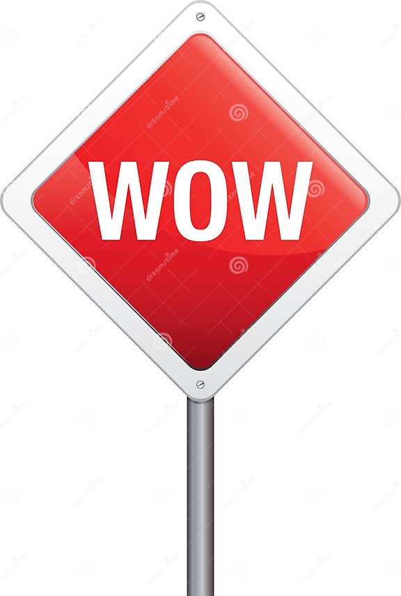 Wow sign stock vector. Illustration of panel, clipart - 29154358
