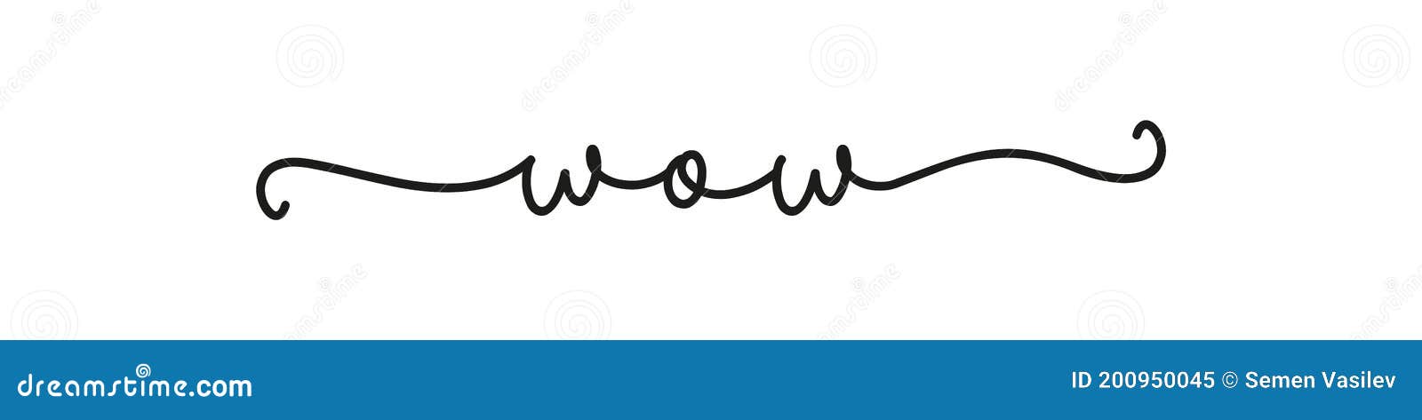 WOW. Simple Lettering Typography Script Word Wow Stock Vector ...