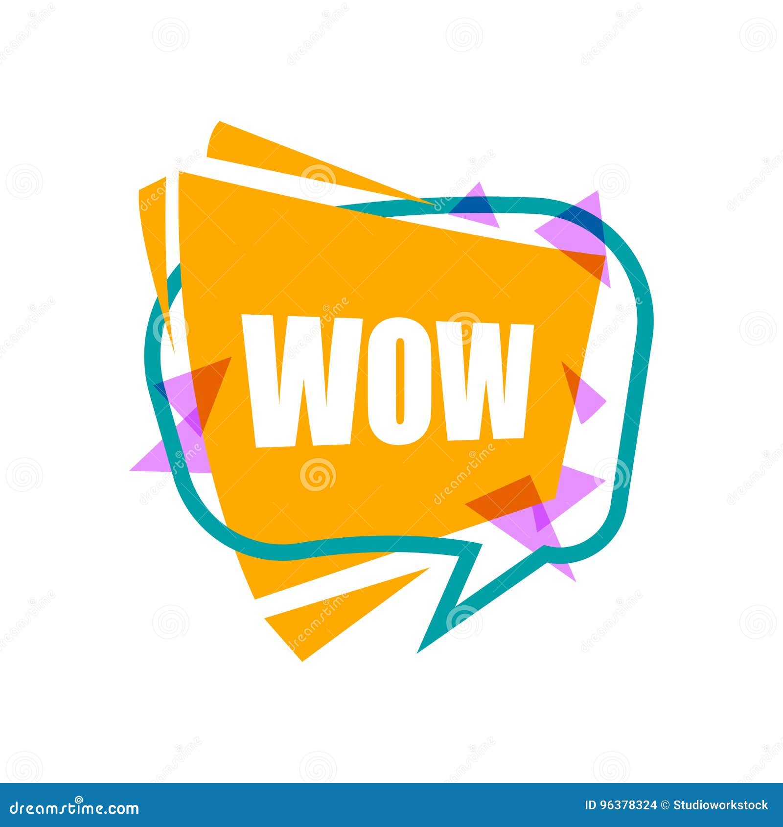 Wow Speech Bubble with Expression Text Stock Vector - Illustration of ...